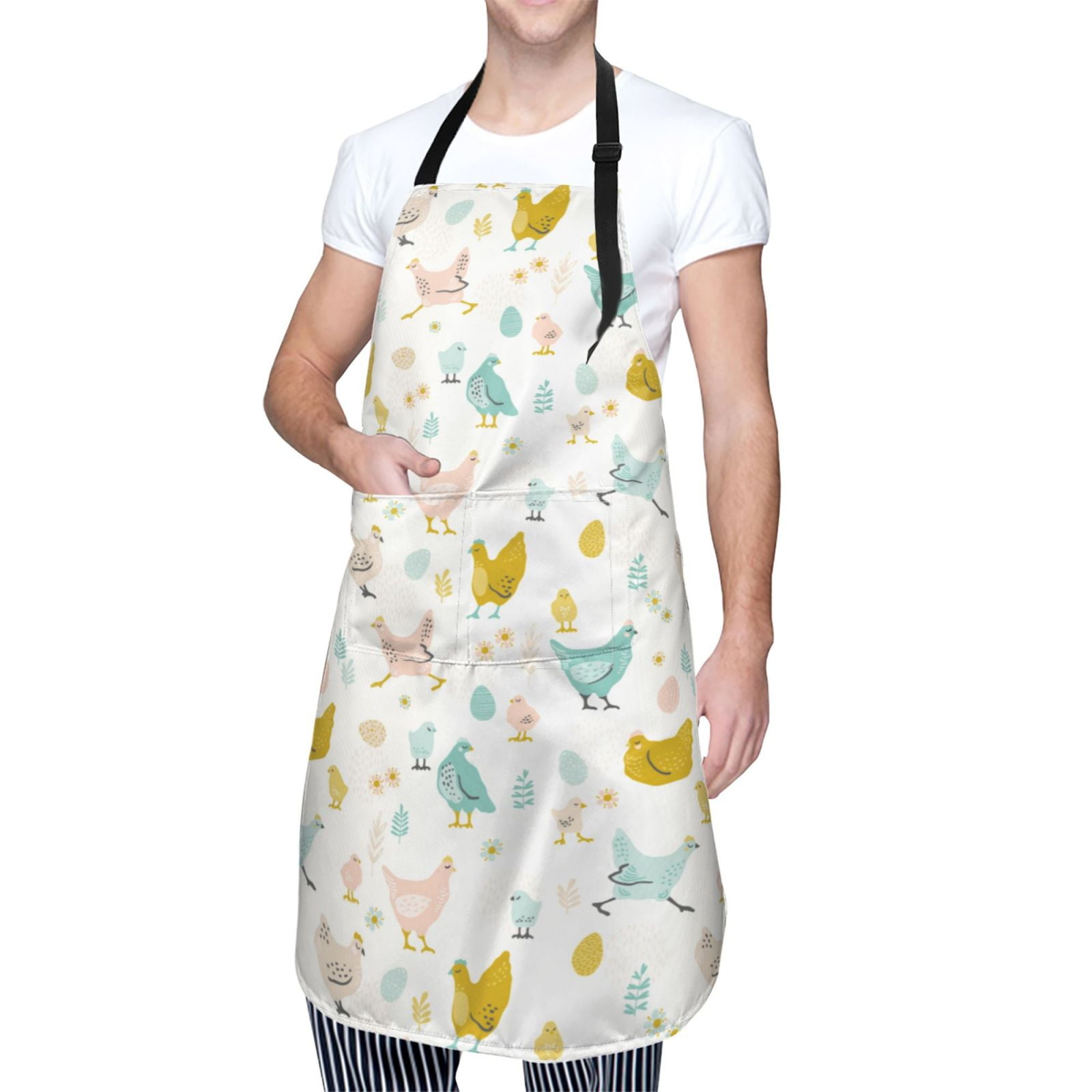 Cauagu Chicken Aprons with Pockets,Waterproof Apron for Women,Kitchen ...