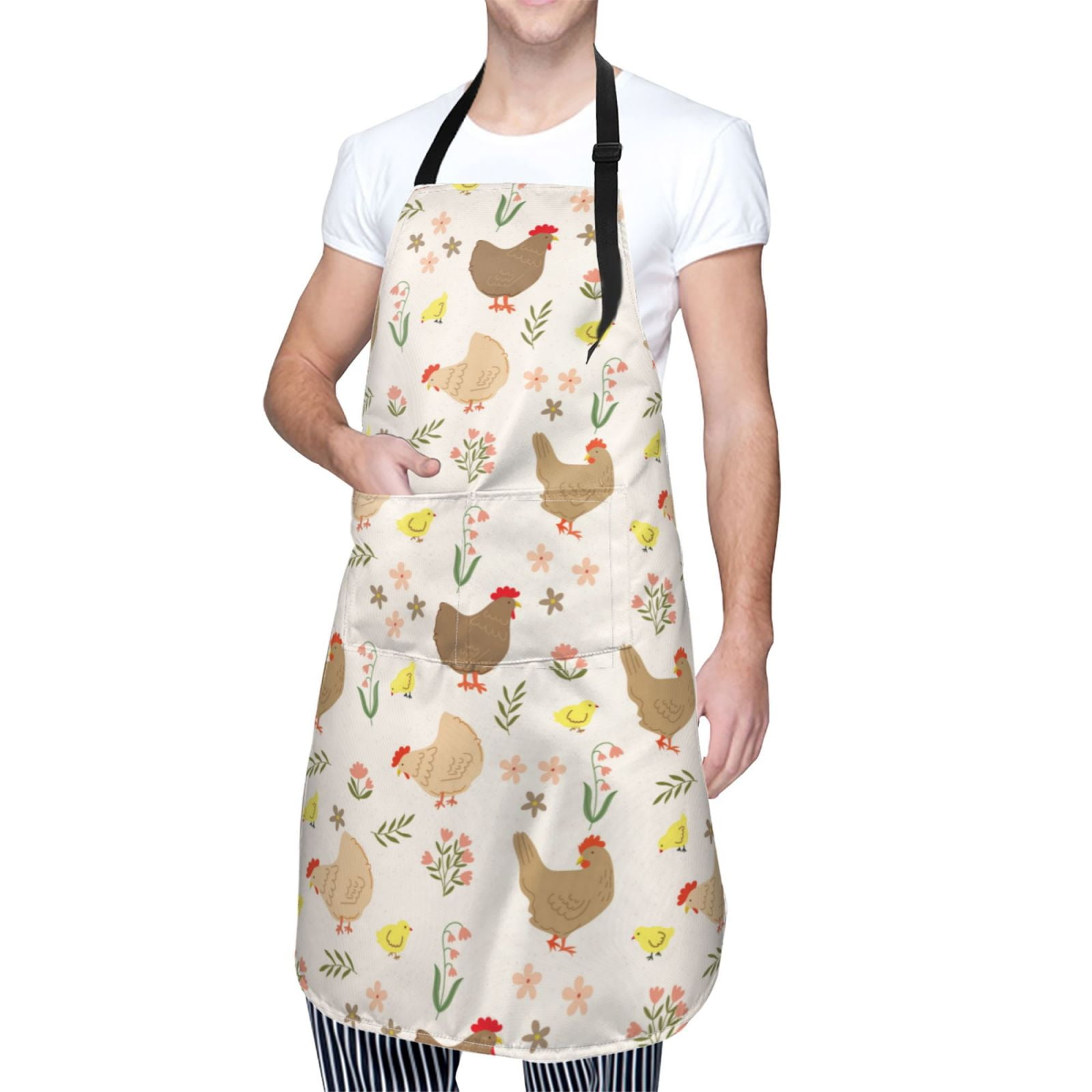 Cauagu Chicken Family Aprons with Pockets,Waterproof Apron for Women ...