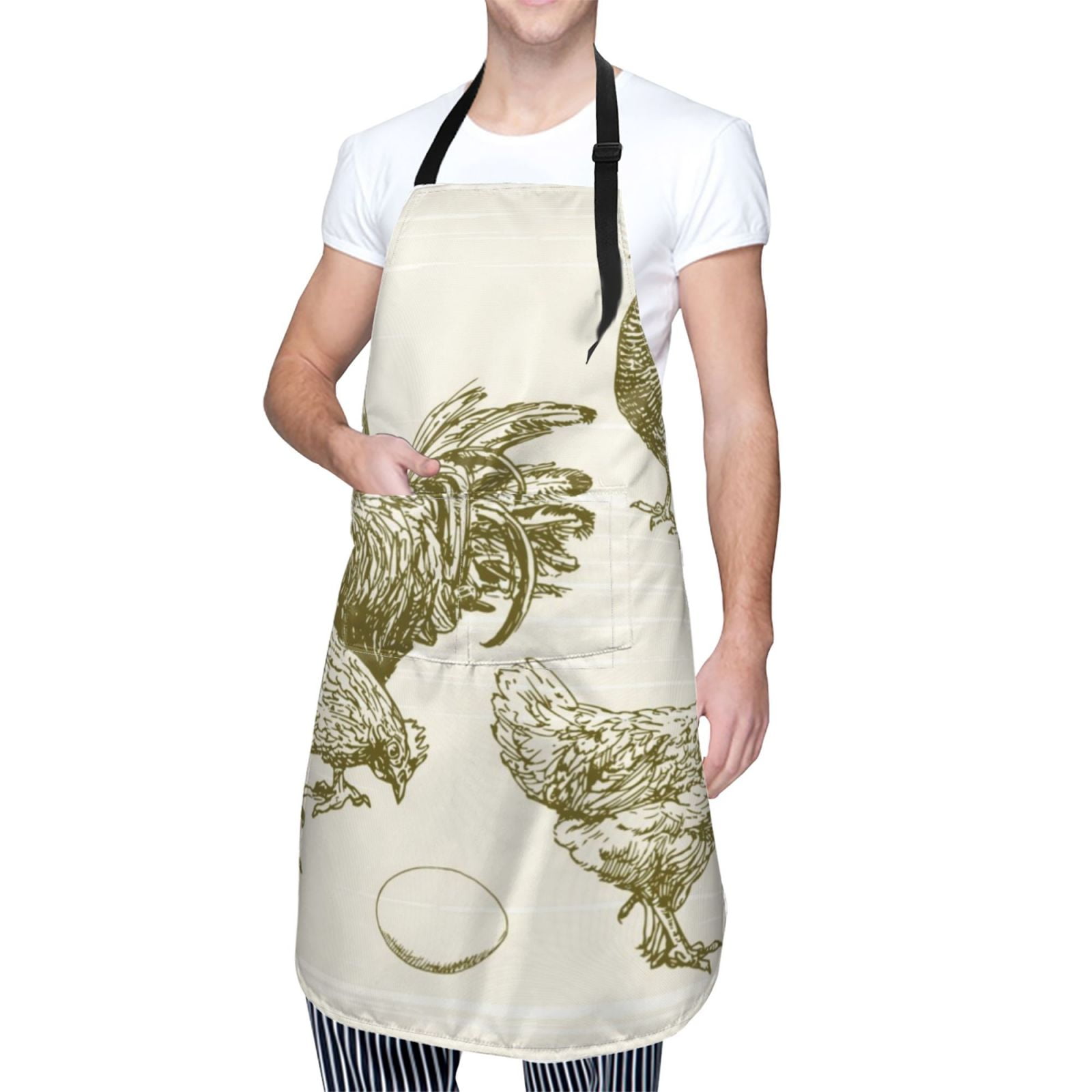 Cauagu Chickens Aprons with Pockets,Waterproof Apron for Women,Kitchen ...