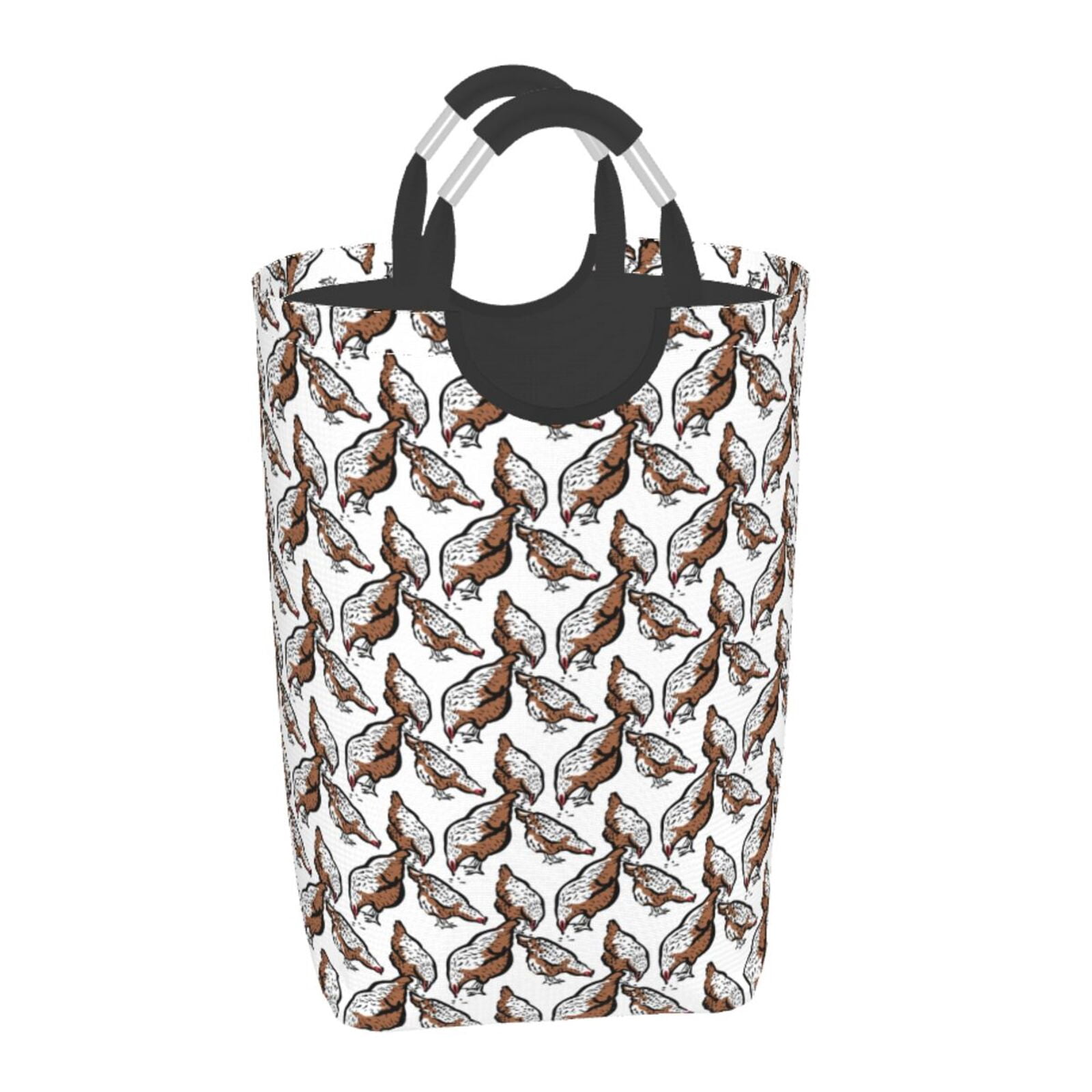 Cauagu Chickens Peck Grain Print Hamper Basket Bin,Extra Large Dirty ...