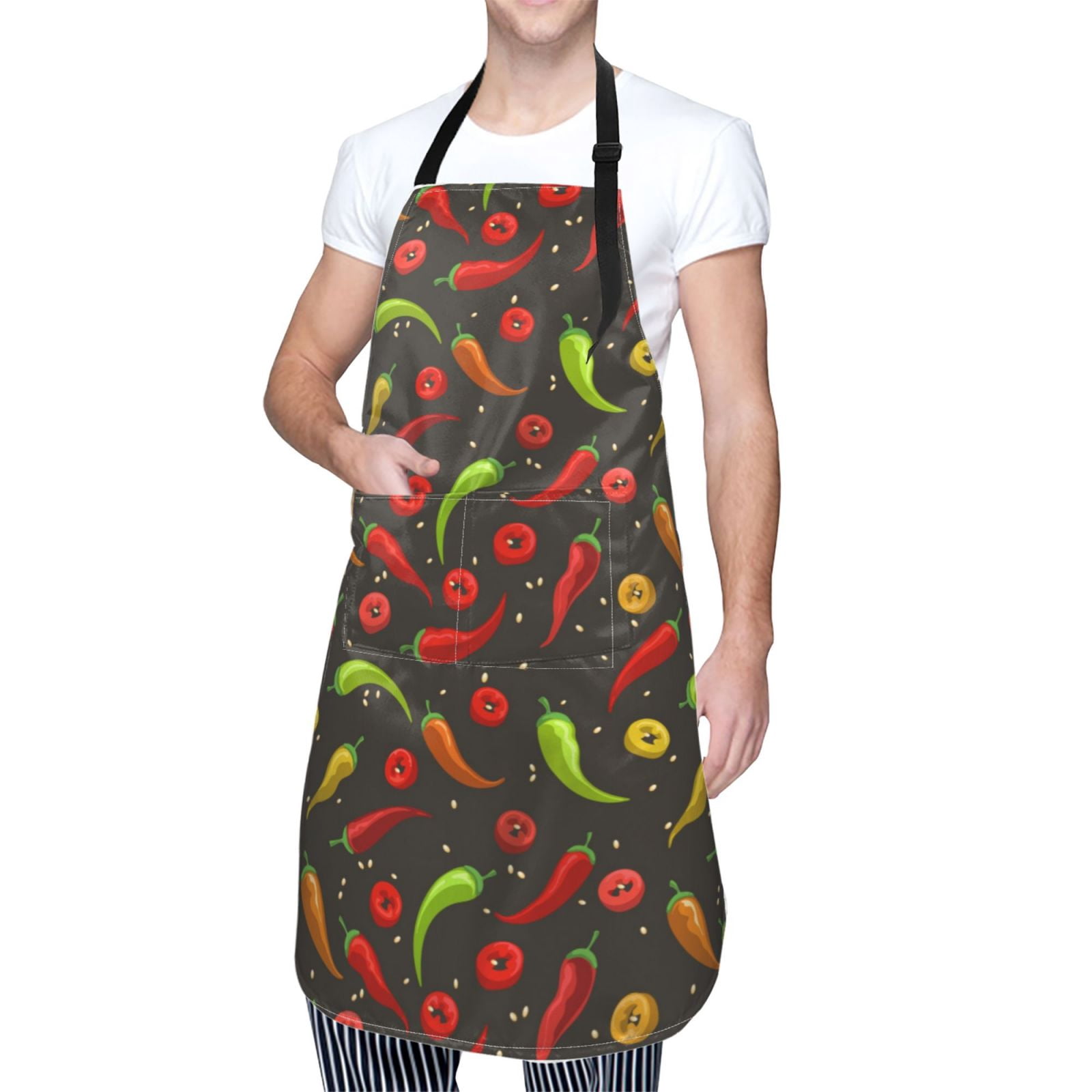 Cauagu Chili2 Aprons with Pockets,Waterproof Apron for Women,Kitchen ...