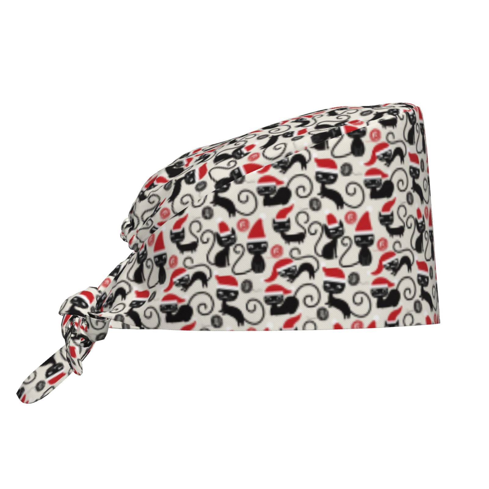 Cauagu Christmas Cat Pattern 1 Pcs Working Caps,Adjustable Working Hats ...