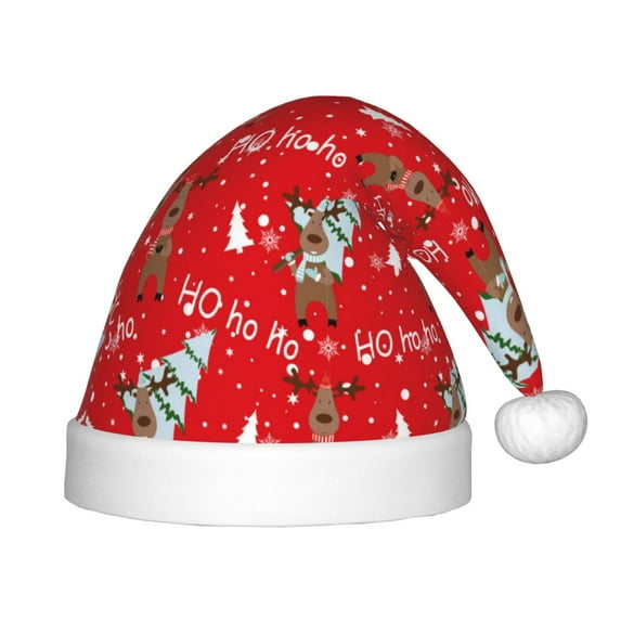 Cauagu Christmas Deer 1 Pattern Christmas Hat for Kids,Xmas Holiday Hat ...