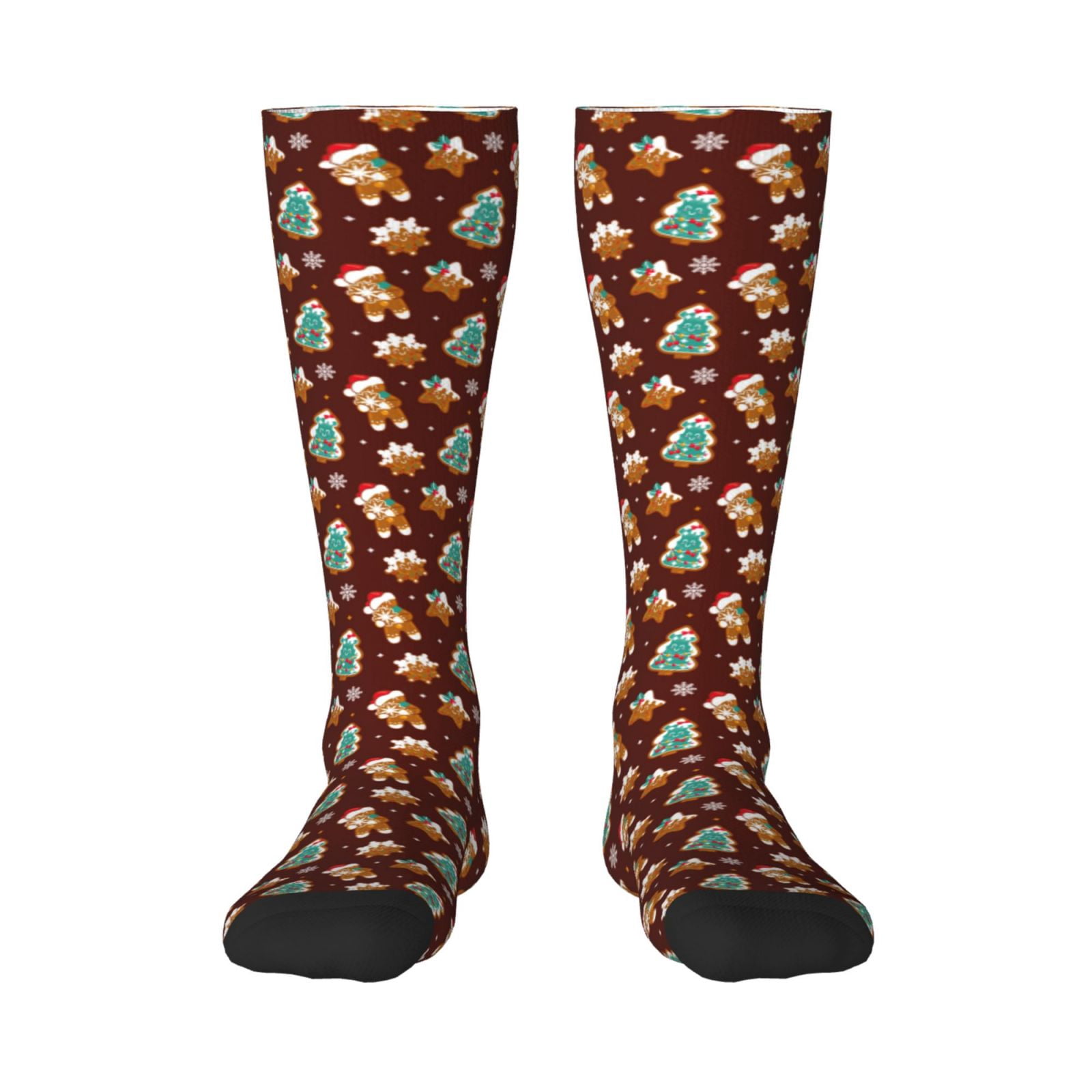 Cauagu Christmas Gingerbread Funny 13.8in Socks for Unisex for Men ...