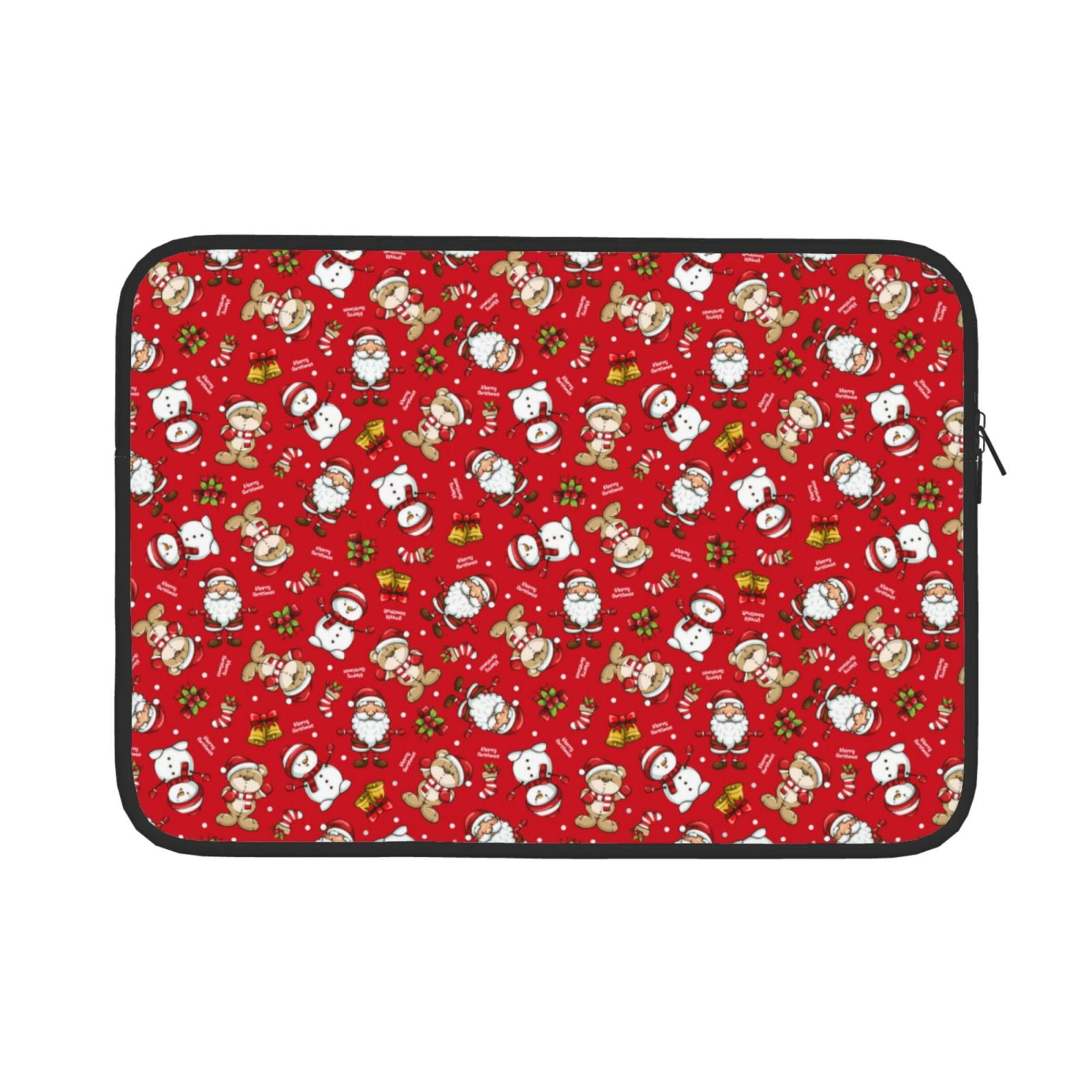 Cauagu Christmas Santa Cartoon Snowman A Print Laptop Sleeve Case ...