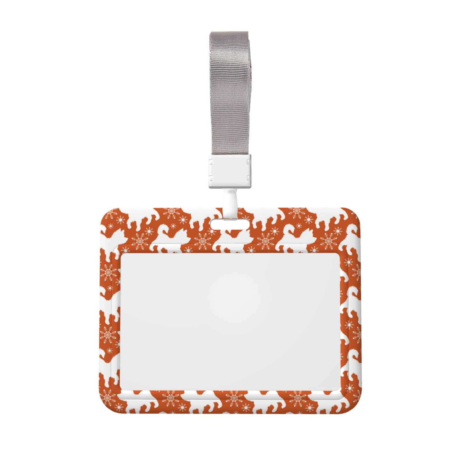 Cauagu Christmas Snowflake Dog for ID Badge Holder,Badge Holder with ...