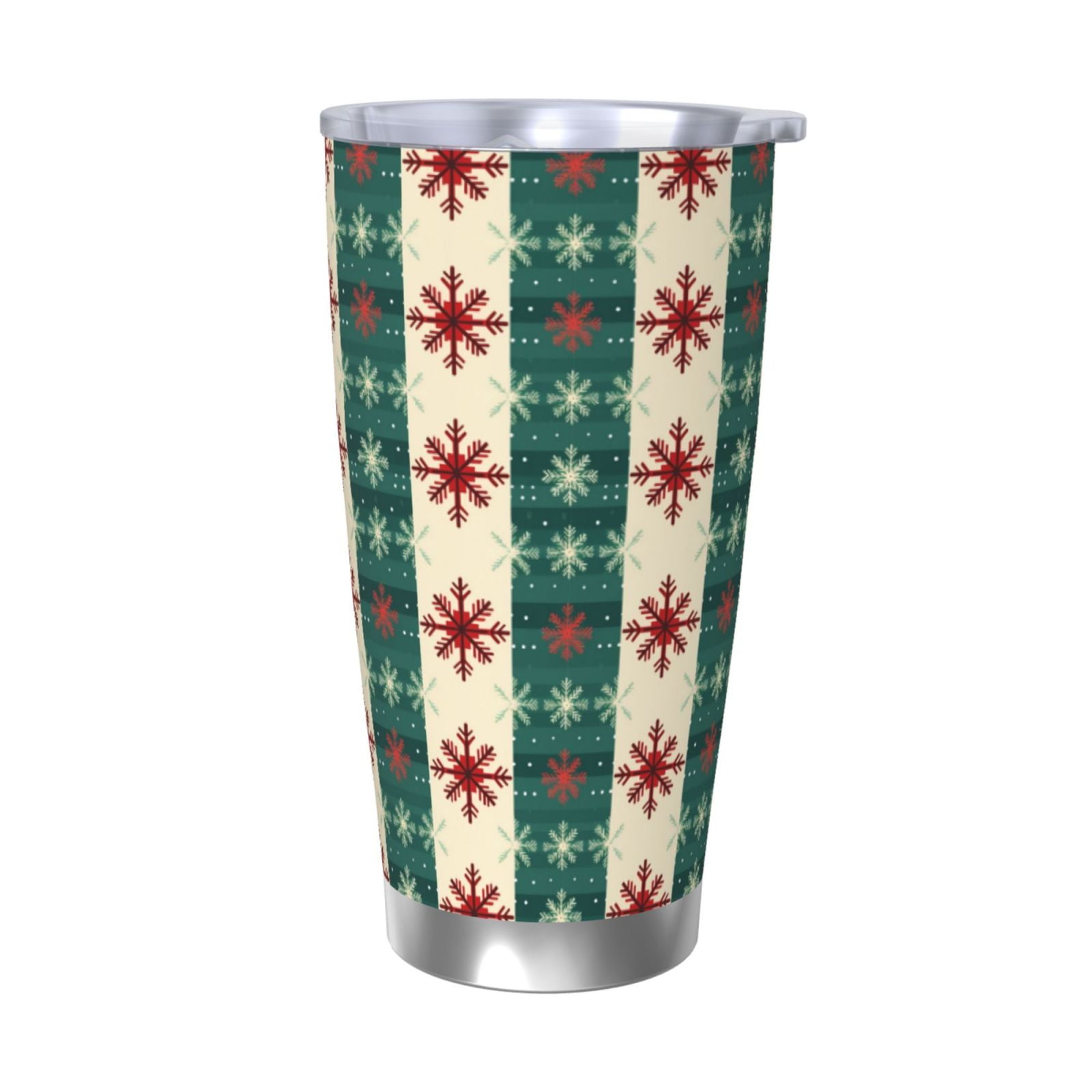 Cauagu Christmas Snowflakes Plaid Pattern 20oz Tumbler,Stainless Steel ...