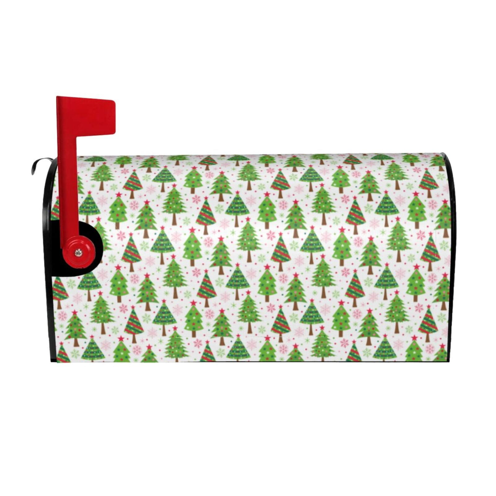Cauagu Christmas Trees Pattern Magnetic Mailbox Covers, Mailbox Cover ...