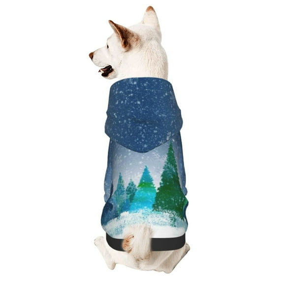 Cauagu Christmas Trees Pattern Winter Pet Hoodie Sweatshirts- Dog ...