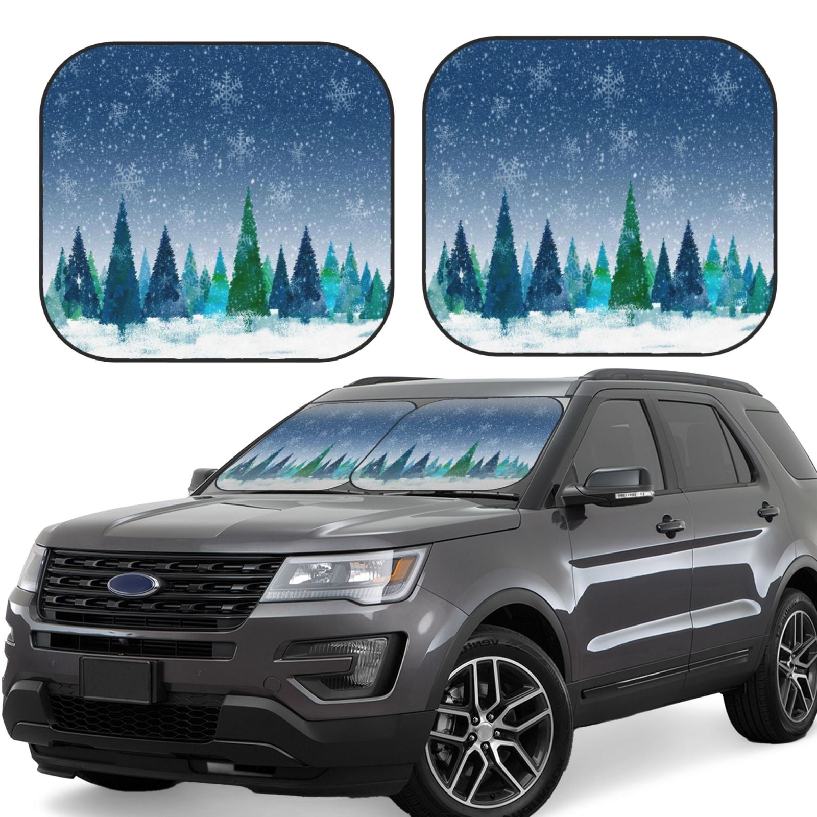 Cauagu Christmas Trees Cauagu {designName} Print Foldable Car ...