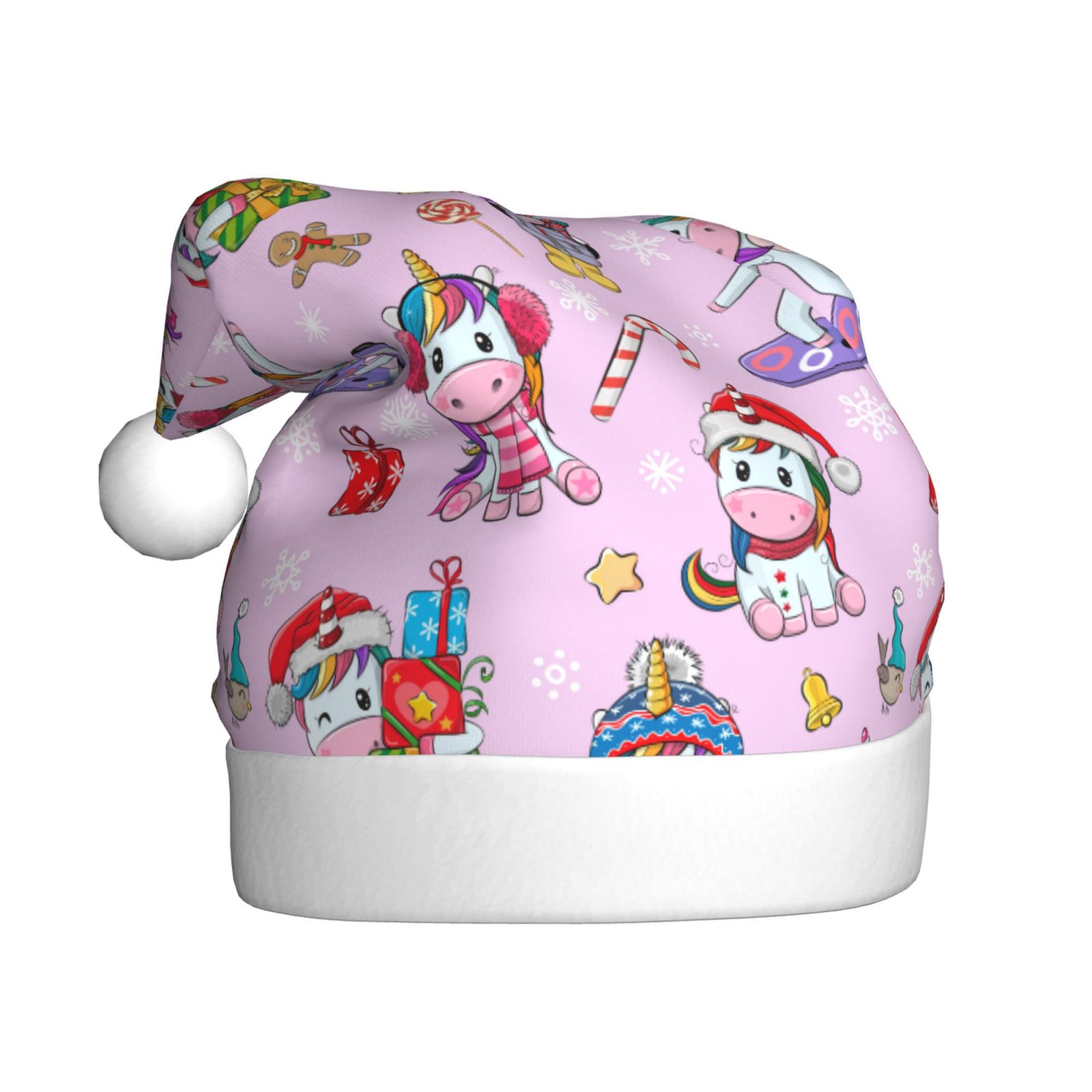 Cauagu Christmas Unicorns for Adult Christmas Hat,1-Pack Xmas Holiday ...