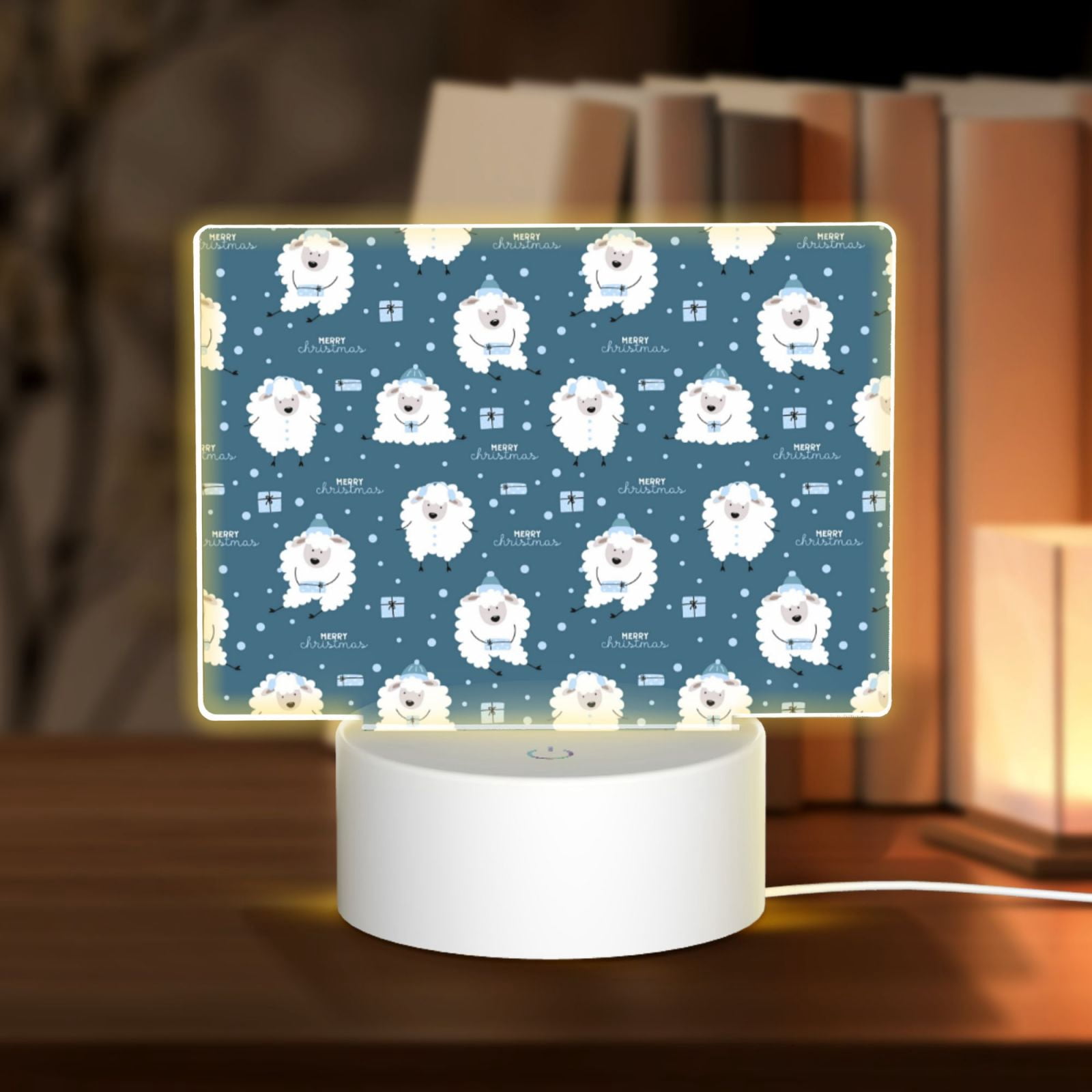 Cauagu Christmas sheep for Rectangle Acrylic Night Light - Acrylic ...
