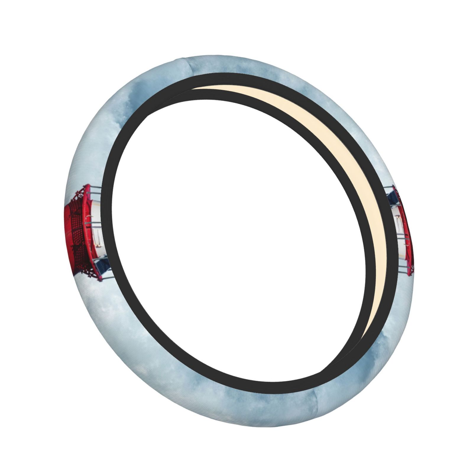 Cauagu Circular Lighthouse Print Car Steering Wheel Cover - Universal ...