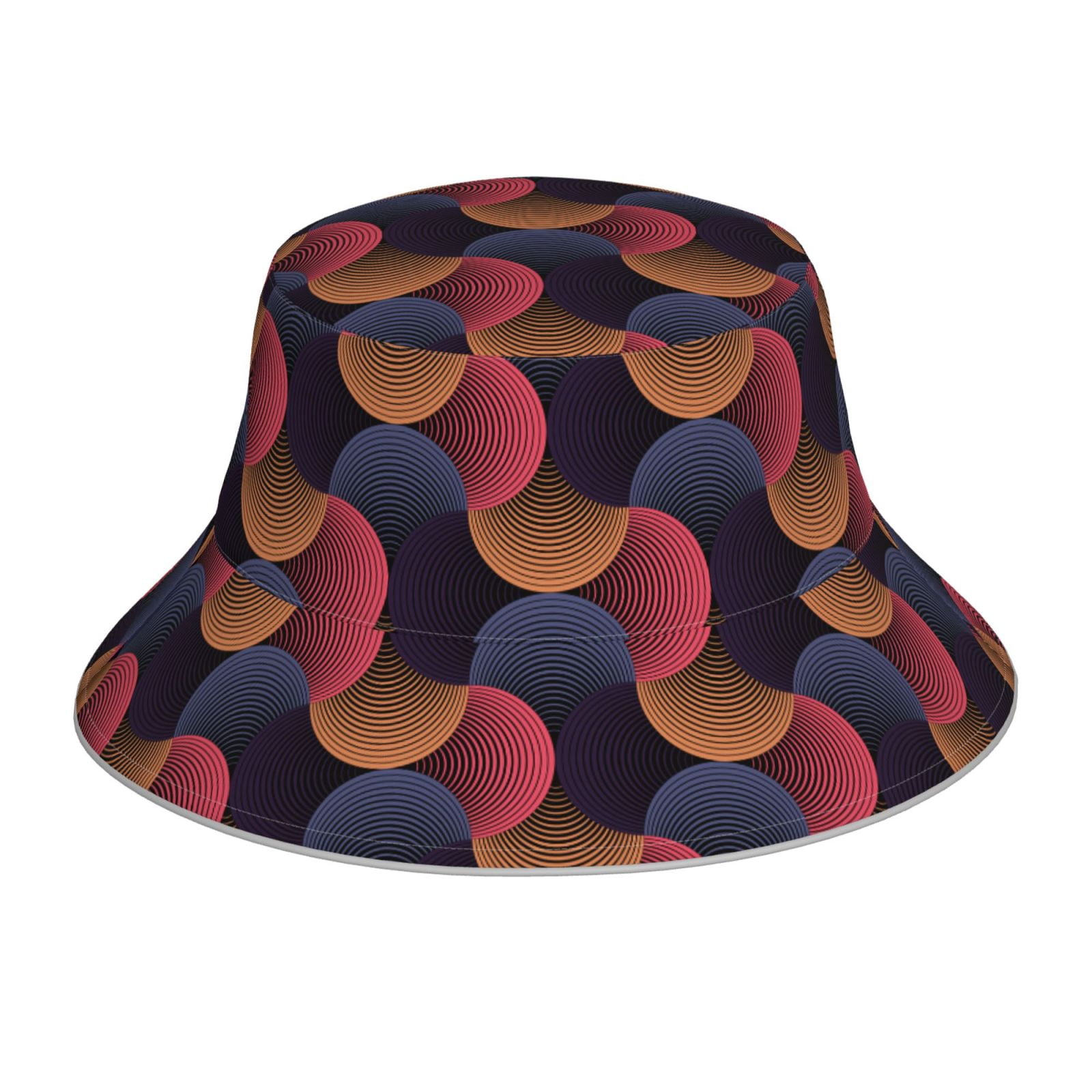 Cauagu Circular Stripes for Unisex Bucket Hat,Outdoor Summer Beach ...