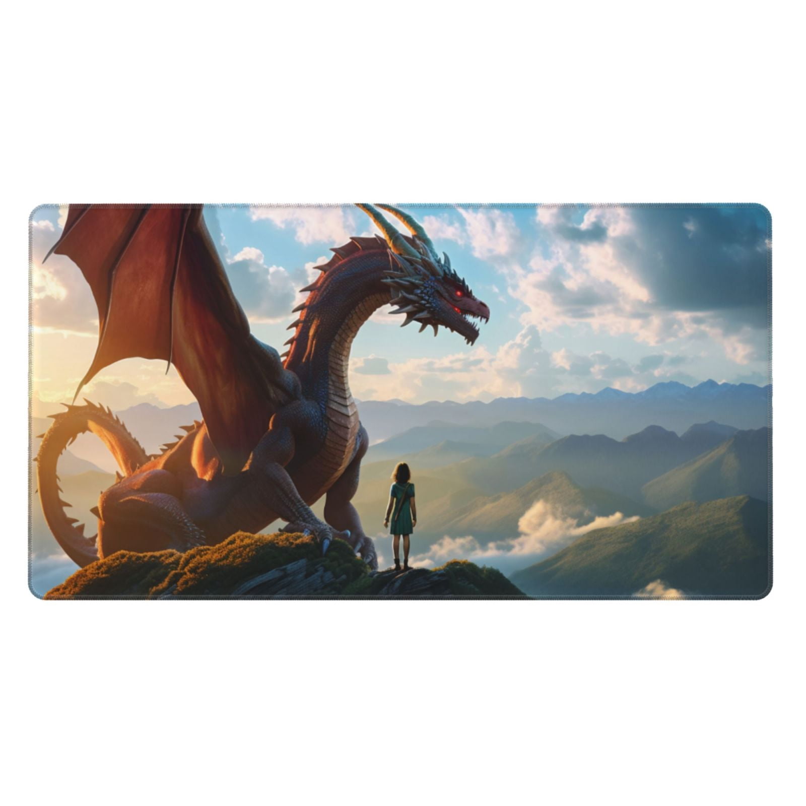 Cauagu Clear Sky Mountain Red Dragon for Large Mouse Pad,XXL Extended ...