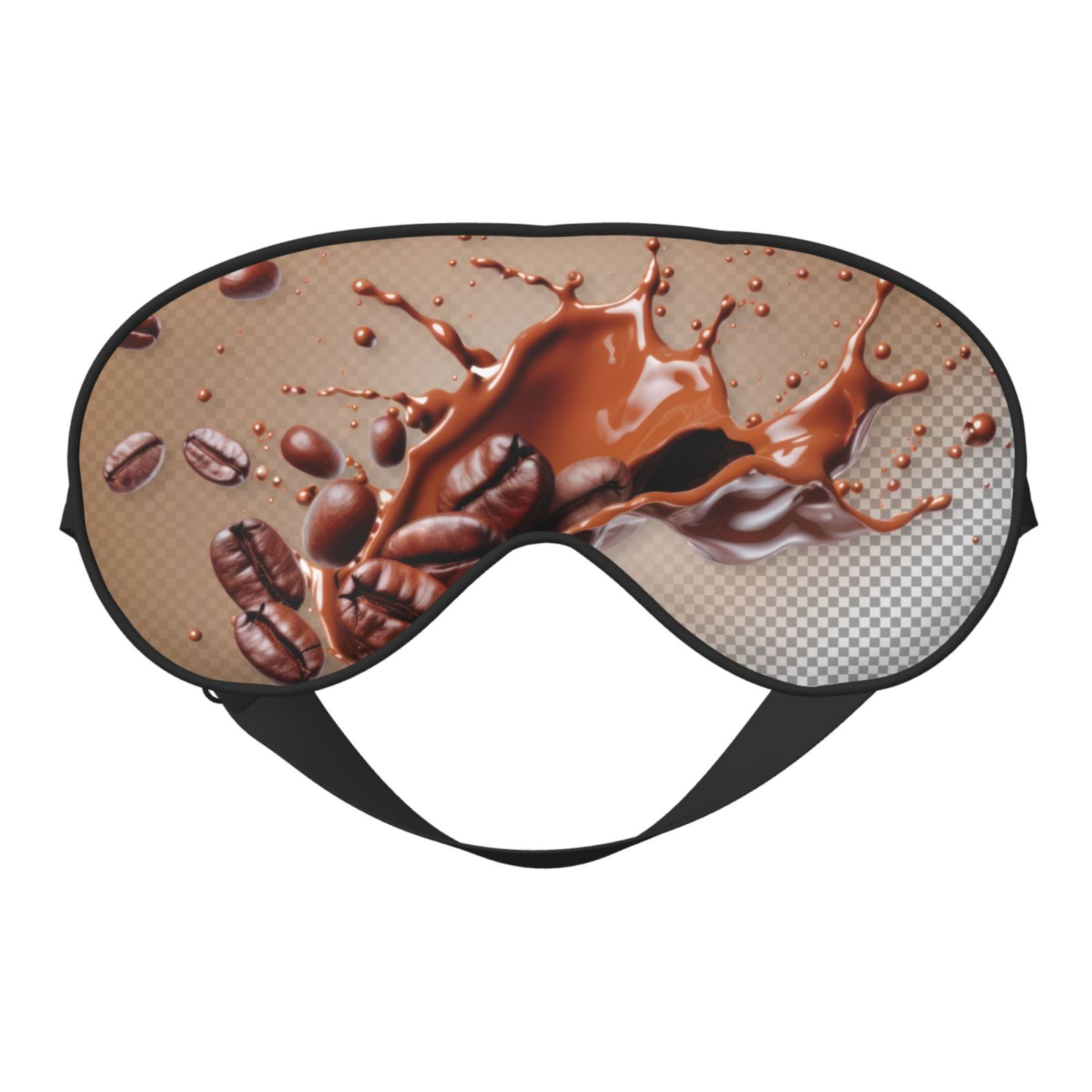 Cauagu Coffee Beans Chocolate Splash Print Sleep Eye Mask, Blindfold ...