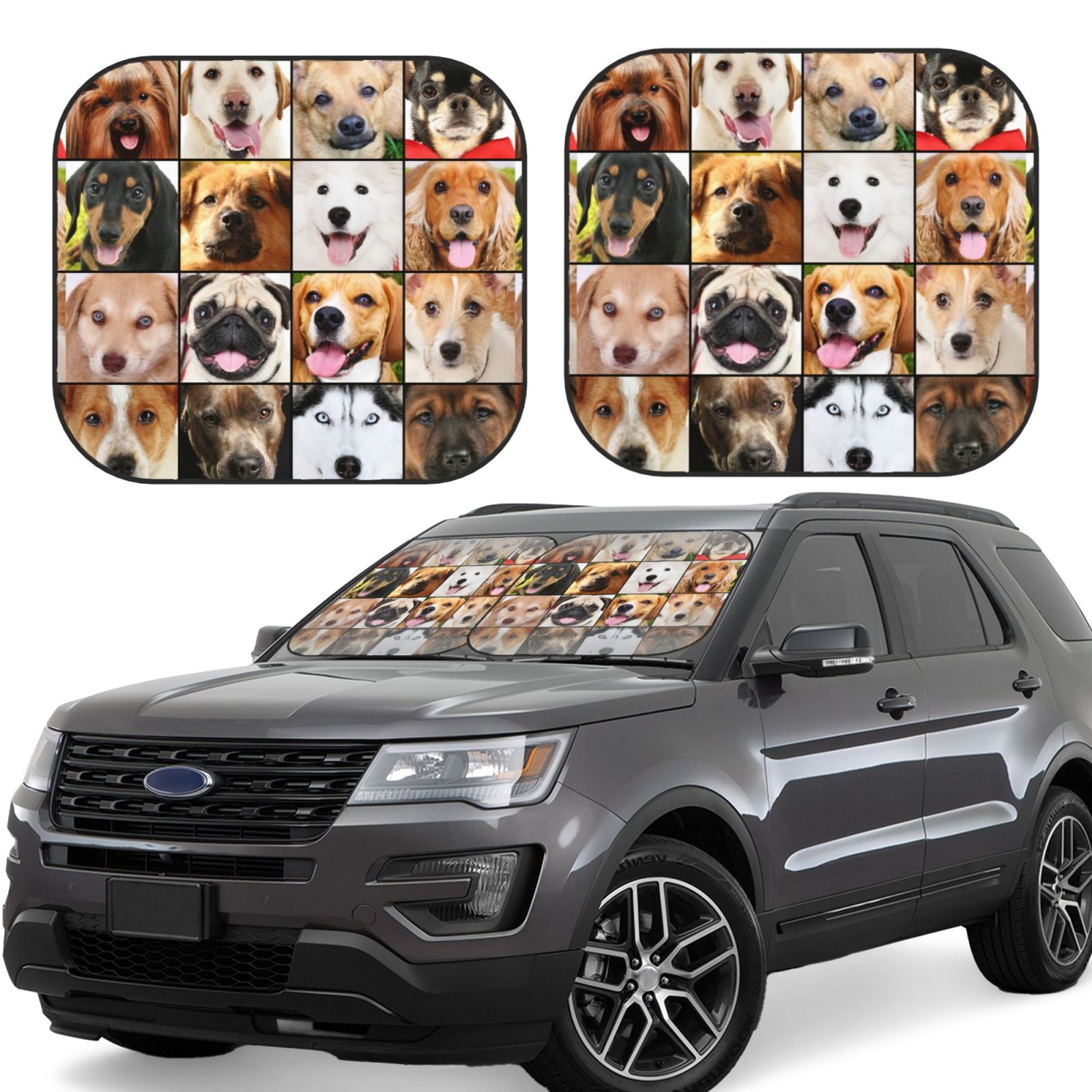 Cauagu Collage of different dogs Cauagu {designName} Print Foldable Car ...