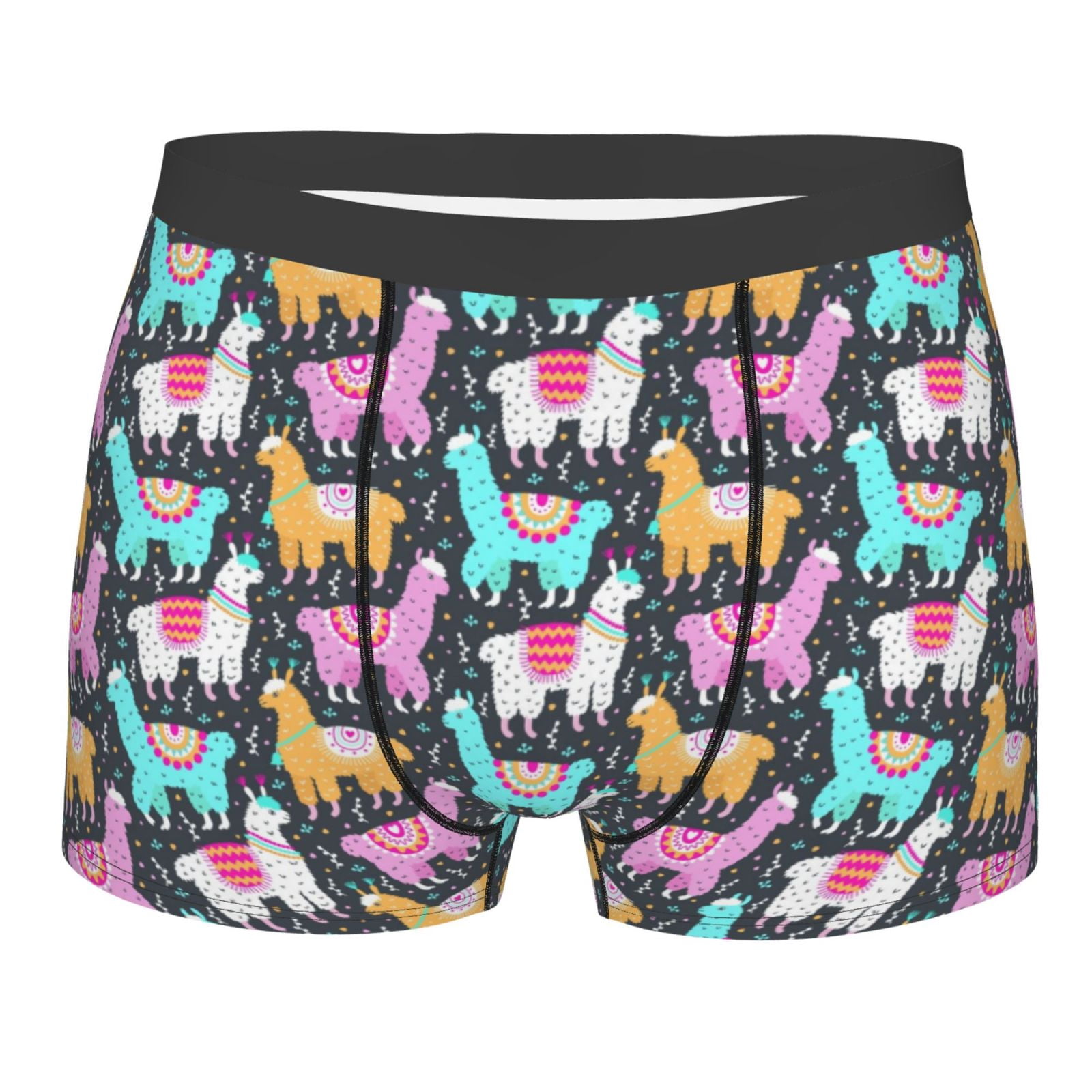 Cauagu Colorful Alpaca Print Boxer Briefs for Men,Comfortable ...