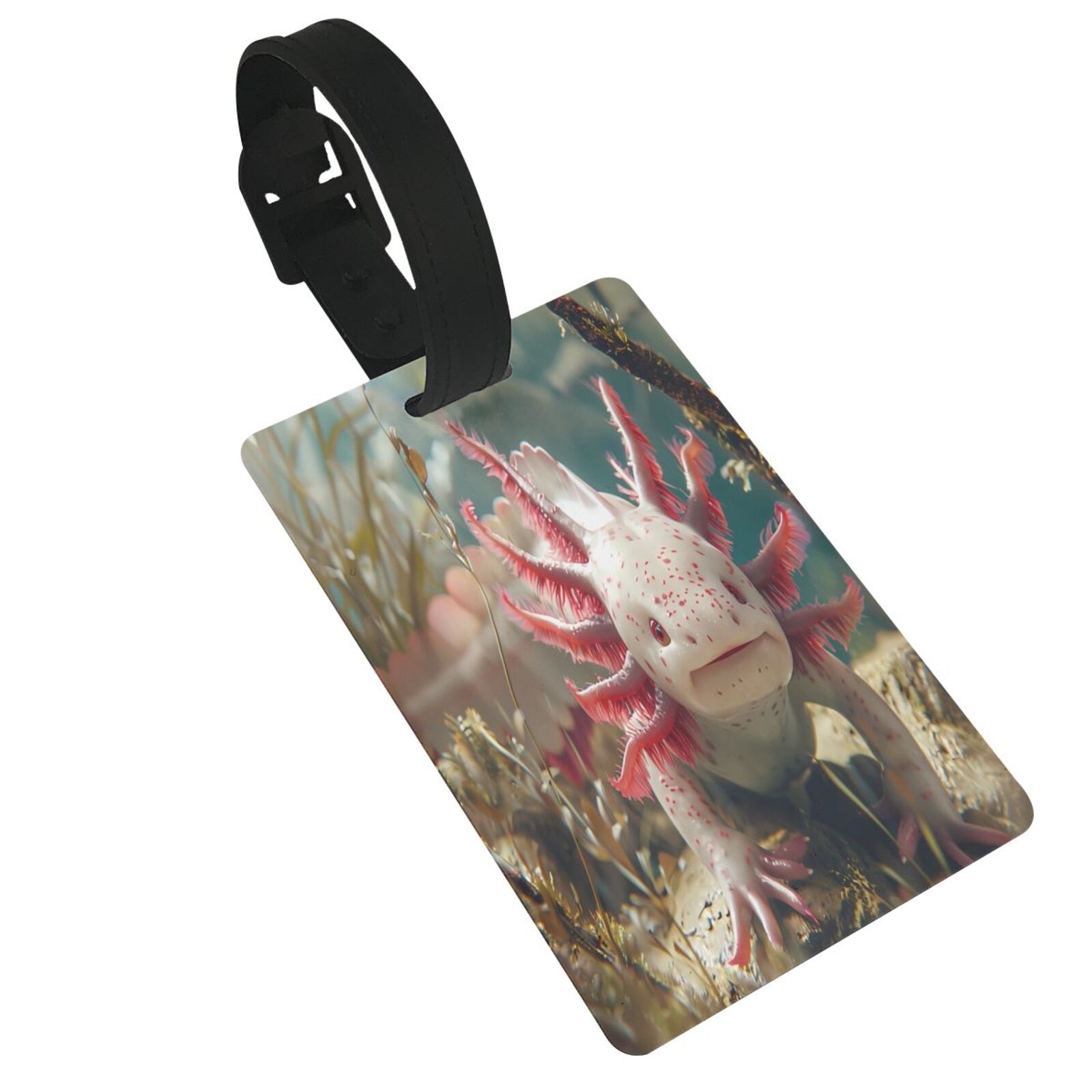 Cauagu Colorful Axolotl Underwater Print PVC Luggage Tag, Suitcase ...