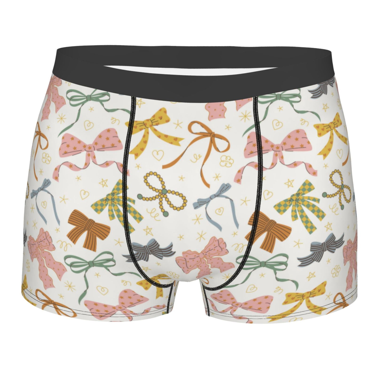 Cauagu Colorful Bow Knots1 Print Boxer Briefs for Men,Comfortable ...