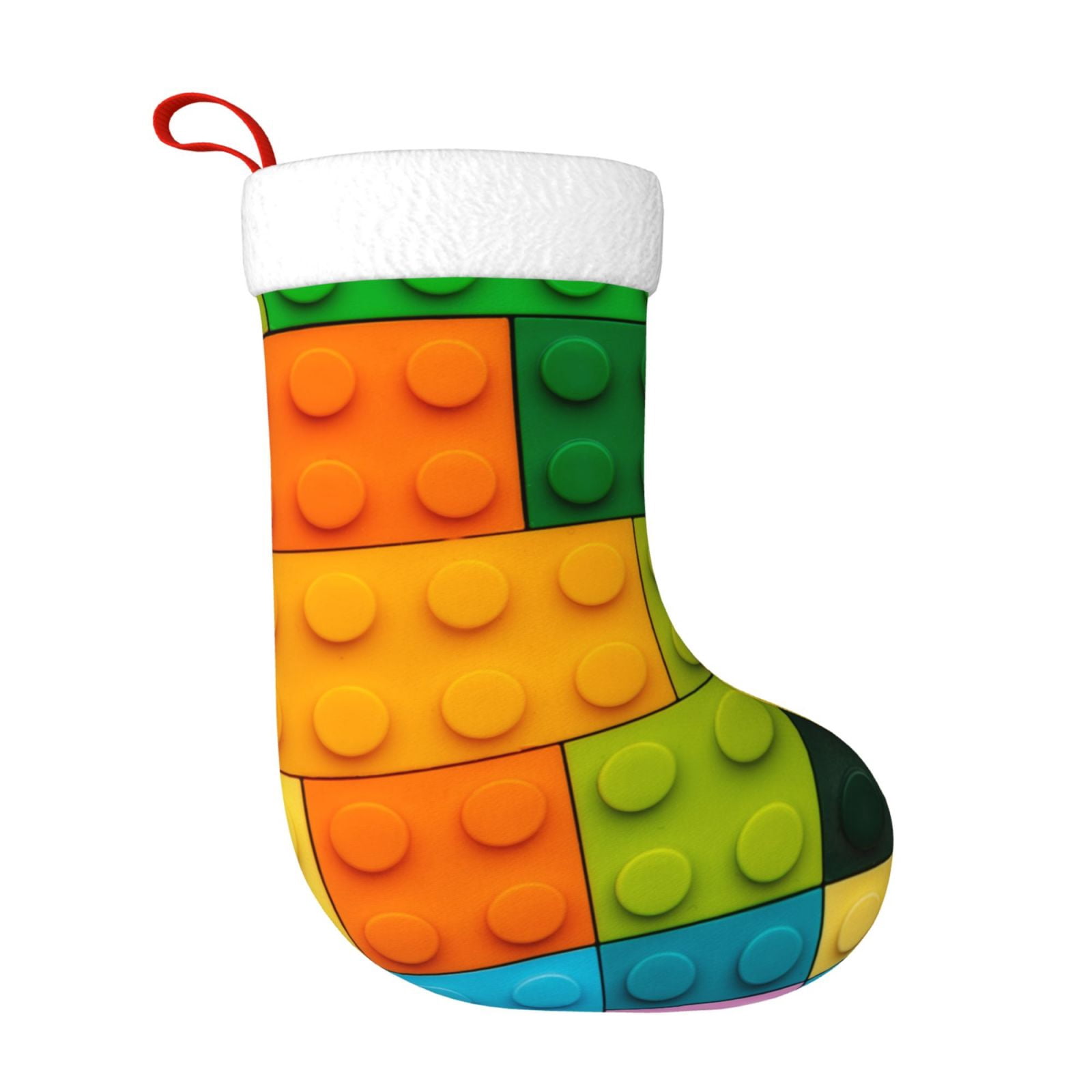 Cauagu Colorful Building Blocks for Christmas Stockings,1-Pack Large ...