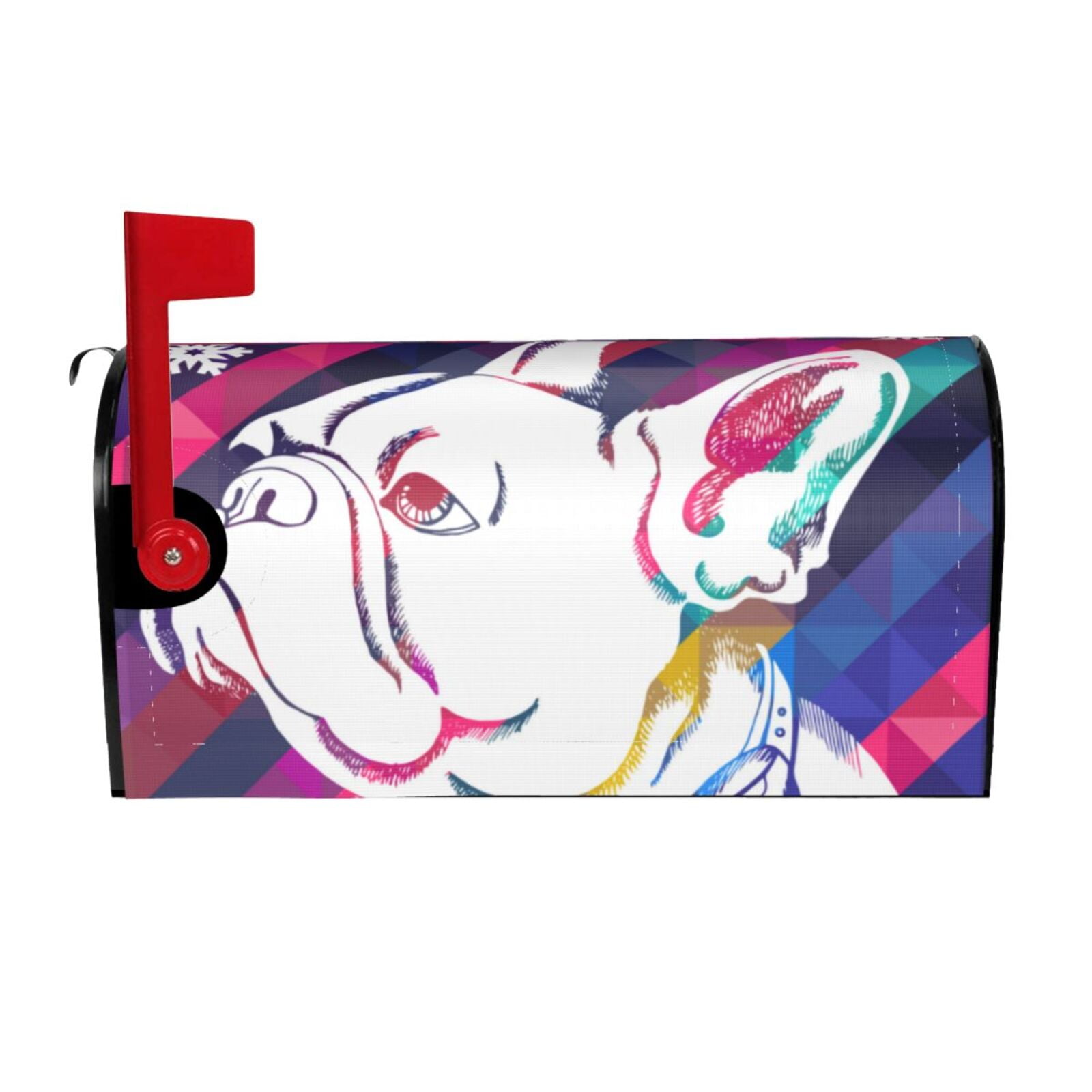 Cauagu Colorful Bulldog Pattern Magnetic Mailbox Covers, Mailbox Cover ...