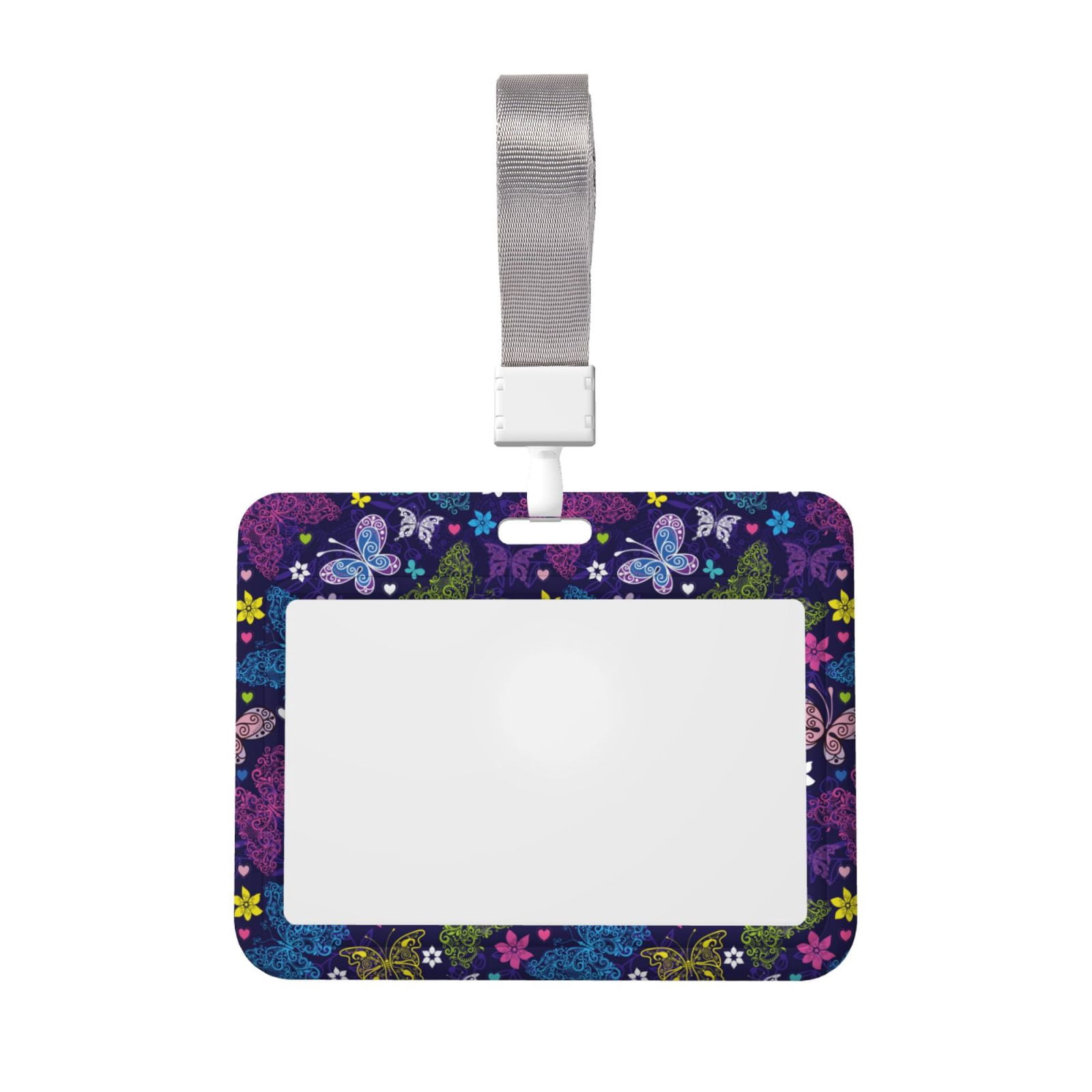 Cauagu Colorful Butterflies for ID Badge Holder,Badge Holder with ...