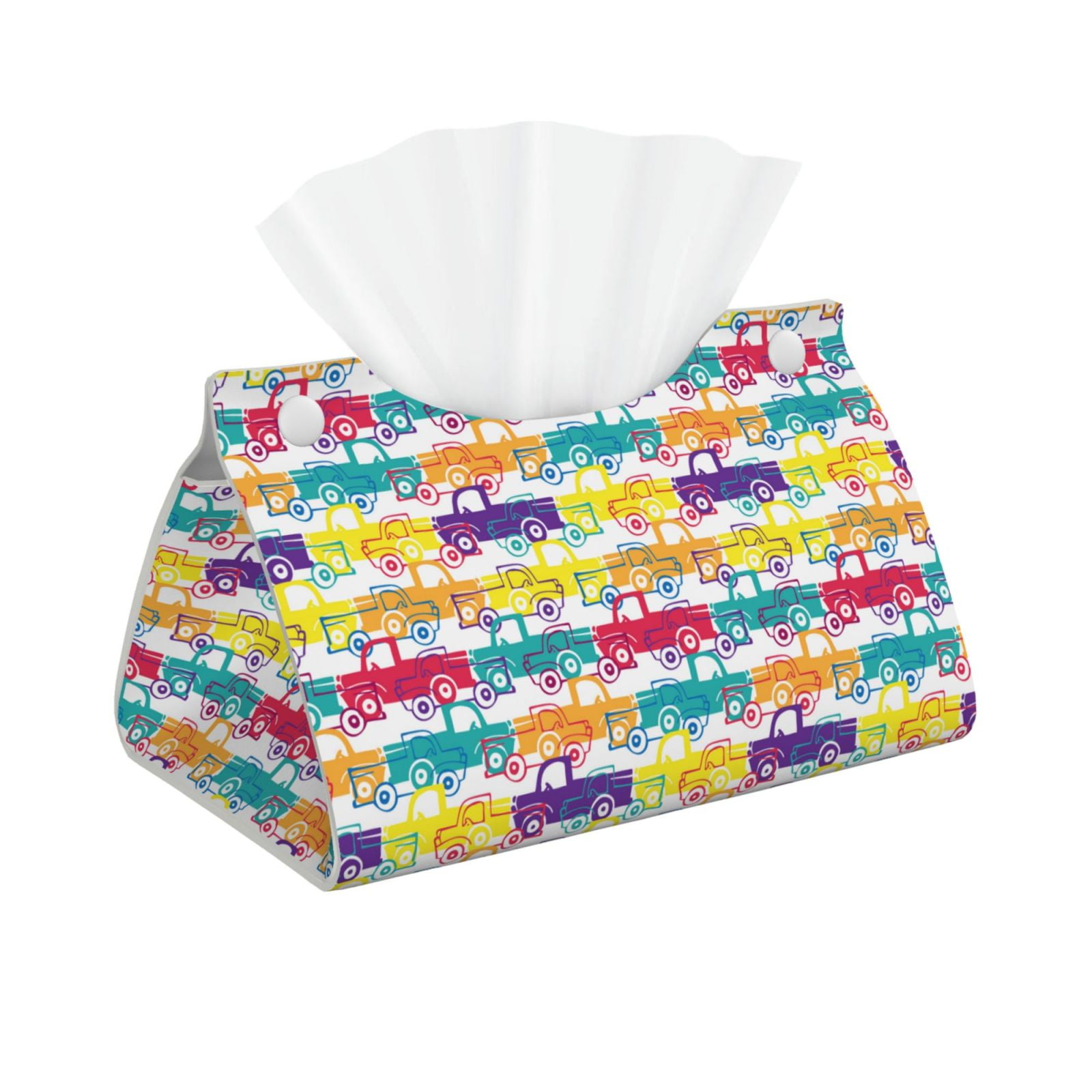 Cauagu Colorful Car for Large Tissue Box Cover Rectangular–Plus Size ...