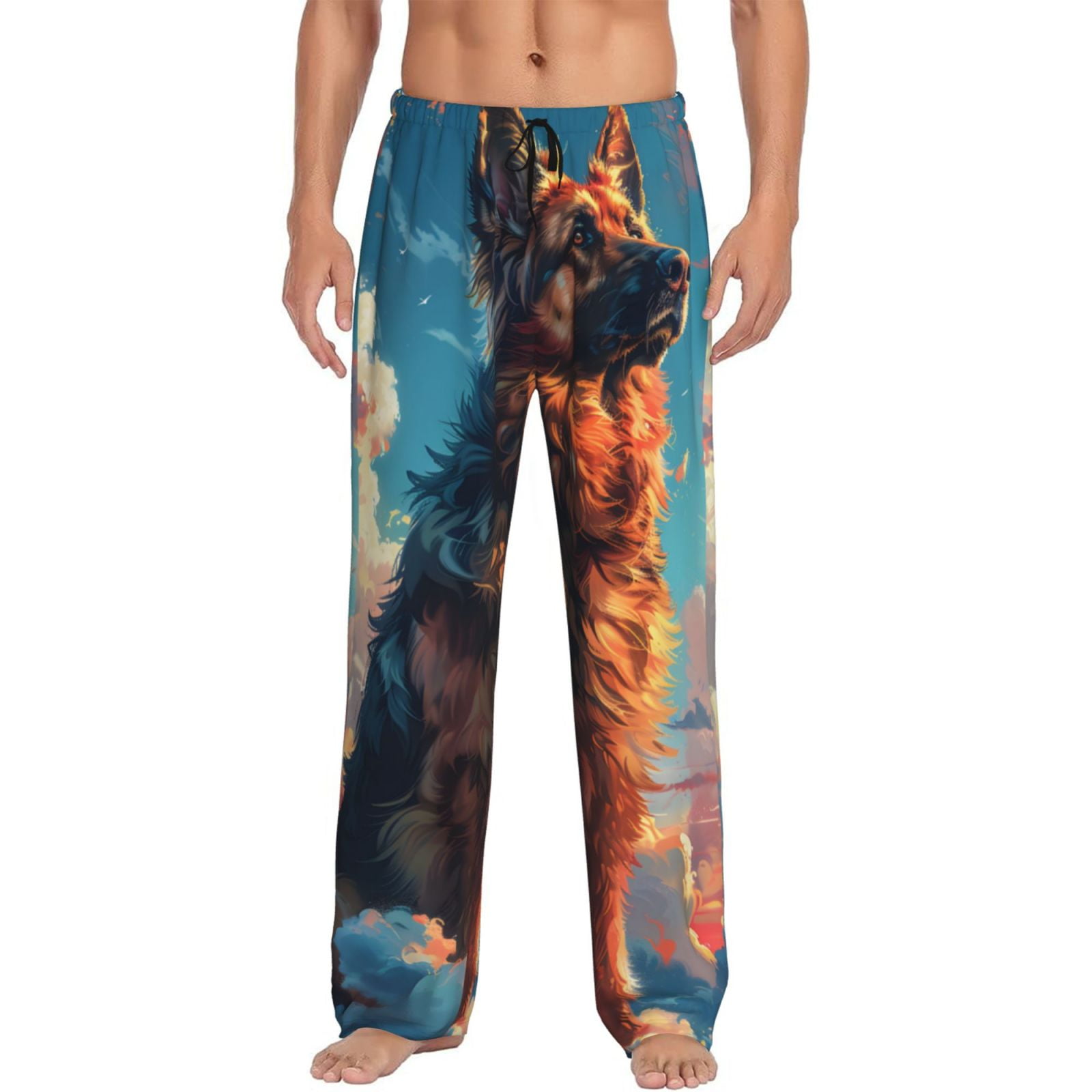 Cauagu Colorful Cloud Shepherd Dog Mens Pajama Pants Sleep & Lounge ...