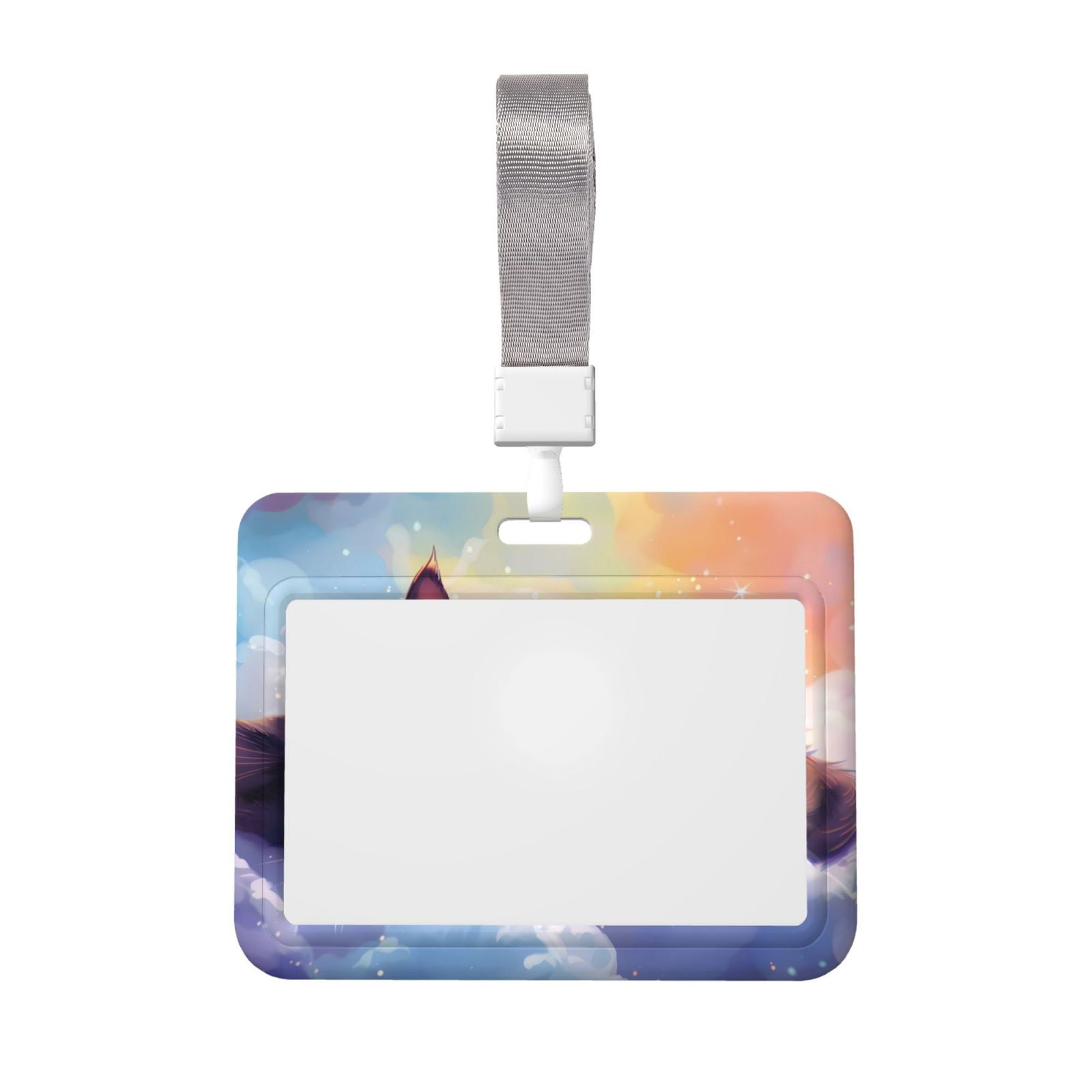 Cauagu Colorful Cloud Sleeping Cat for ID Badge Holder,Badge Holder ...