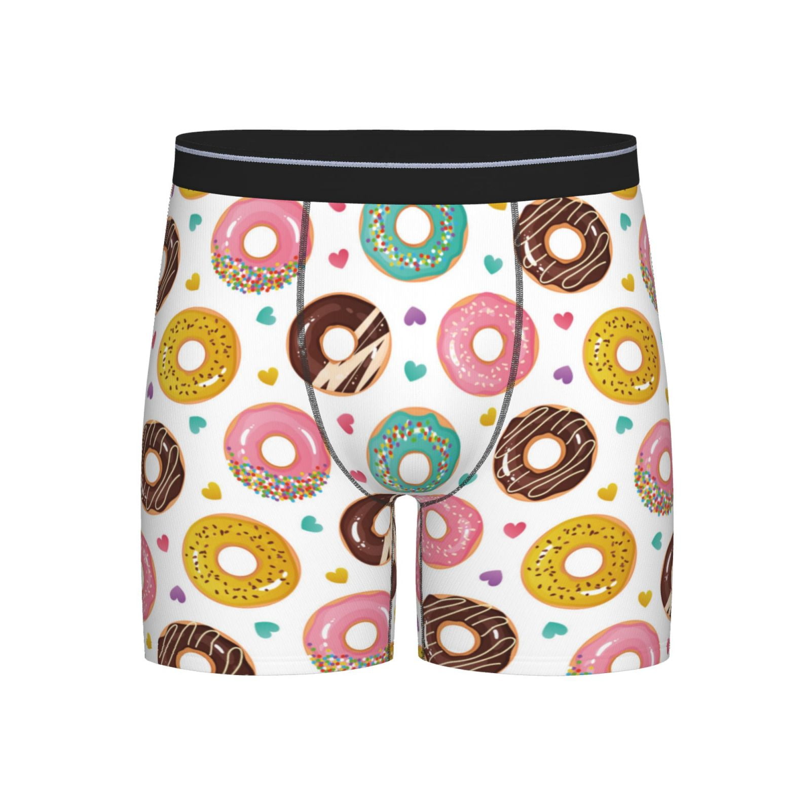 Cauagu Colorful Donuts Print Men's Boxer Briefs, Funny & Cute Underwear ...
