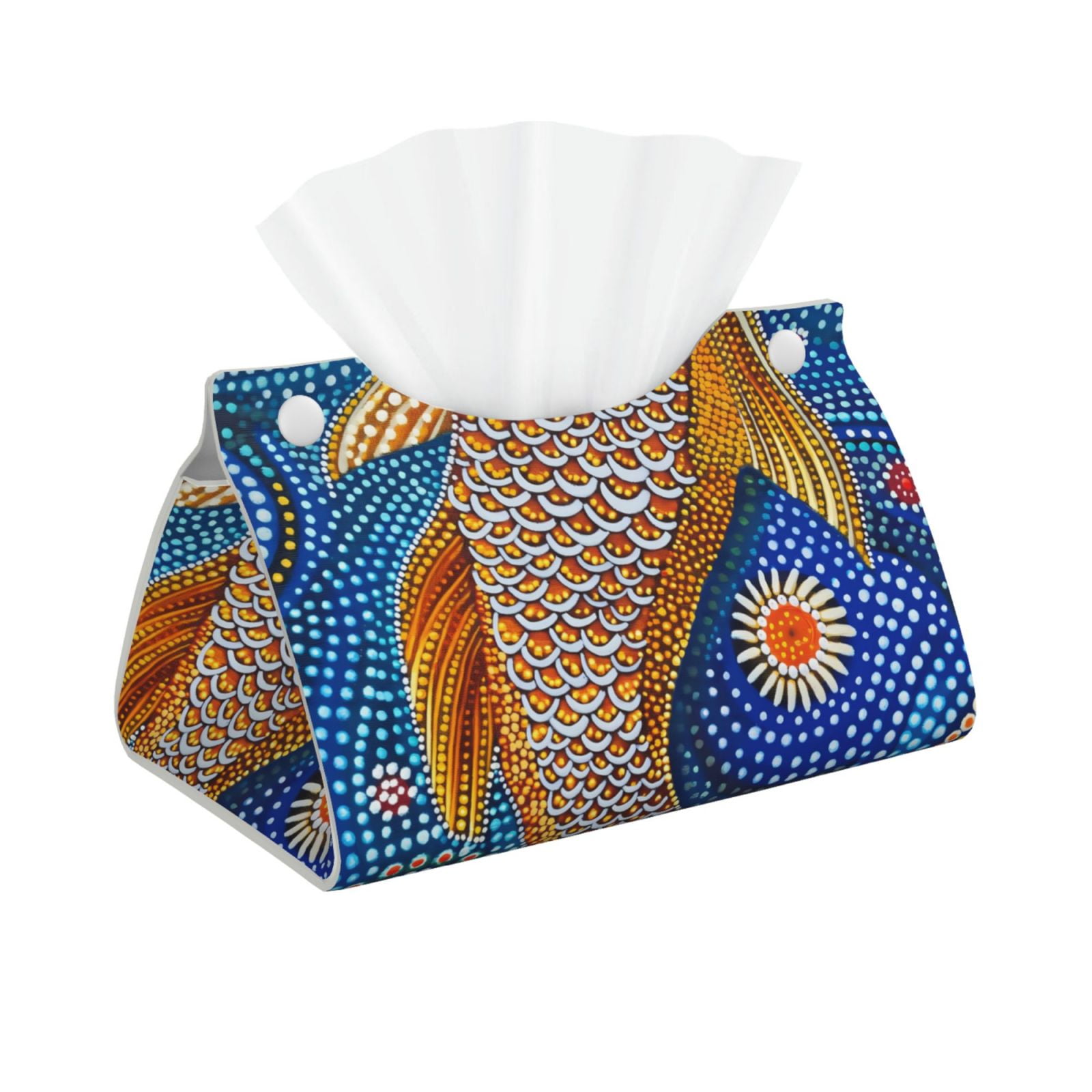 Cauagu Colorful Dot Art Fish for Large Tissue Box Cover Rectangular ...