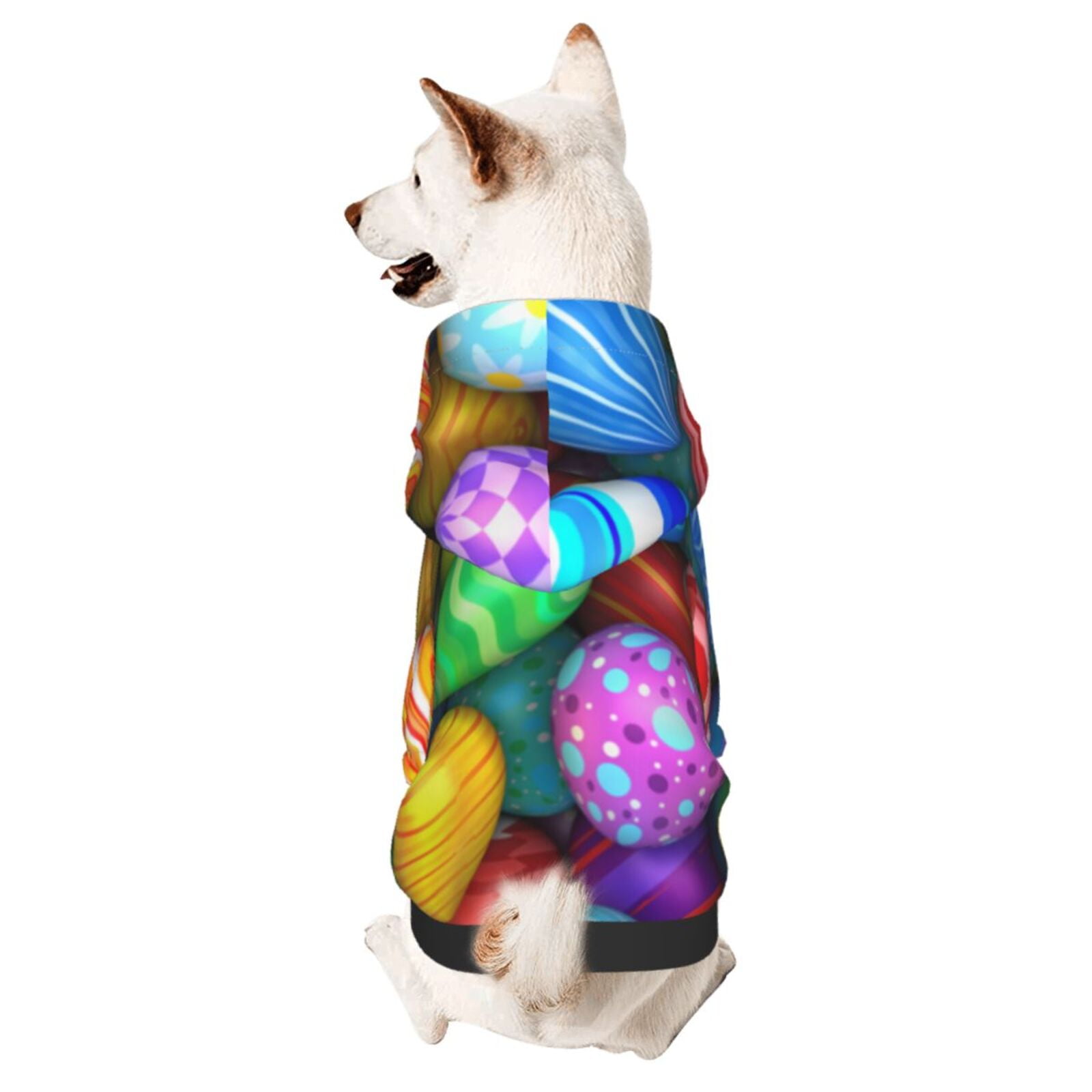 Cauagu Colorful Easter Eggs1 Pattern Winter Pet Hoodie Sweatshirts- Dog ...