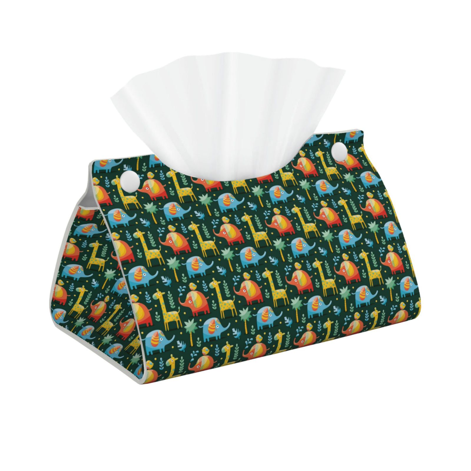 Cauagu Colorful Elephants for Large Tissue Box Cover Rectangular–Plus ...
