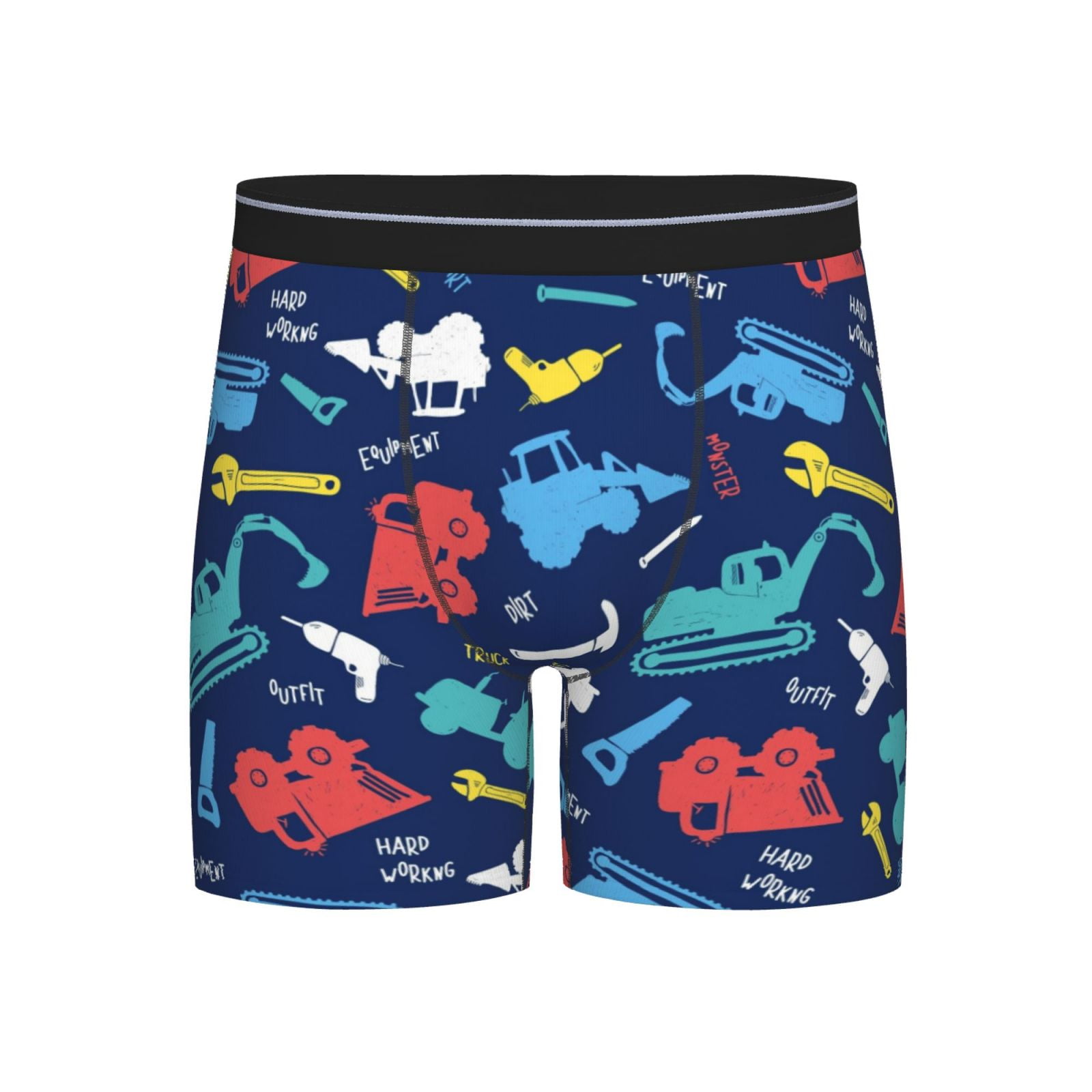 Cauagu Colorful Excavator Print Men's Boxer Briefs, Funny & Cute ...