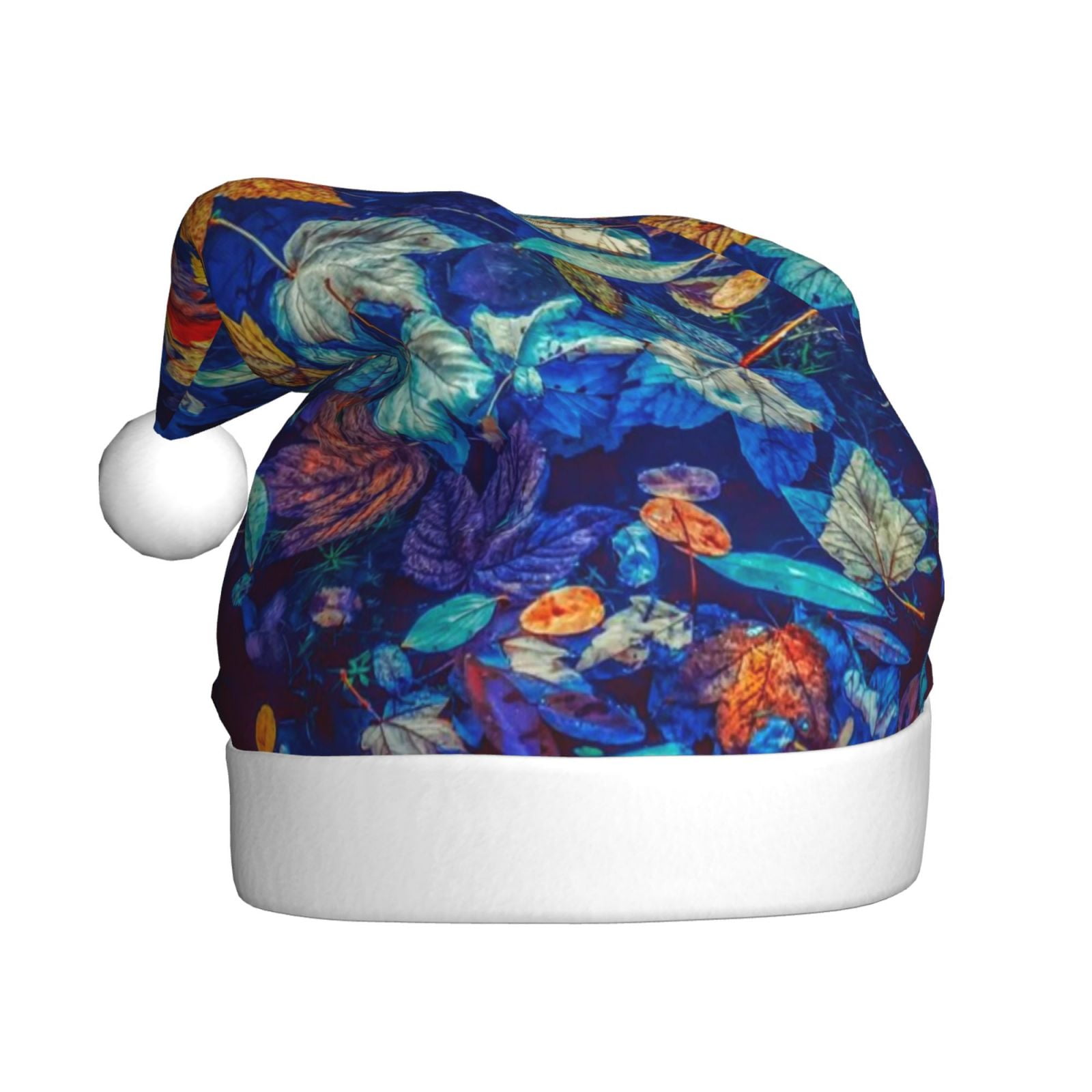 Cauagu Colorful Fall Leaves for Adult Christmas Hat,1-Pack Xmas Holiday ...