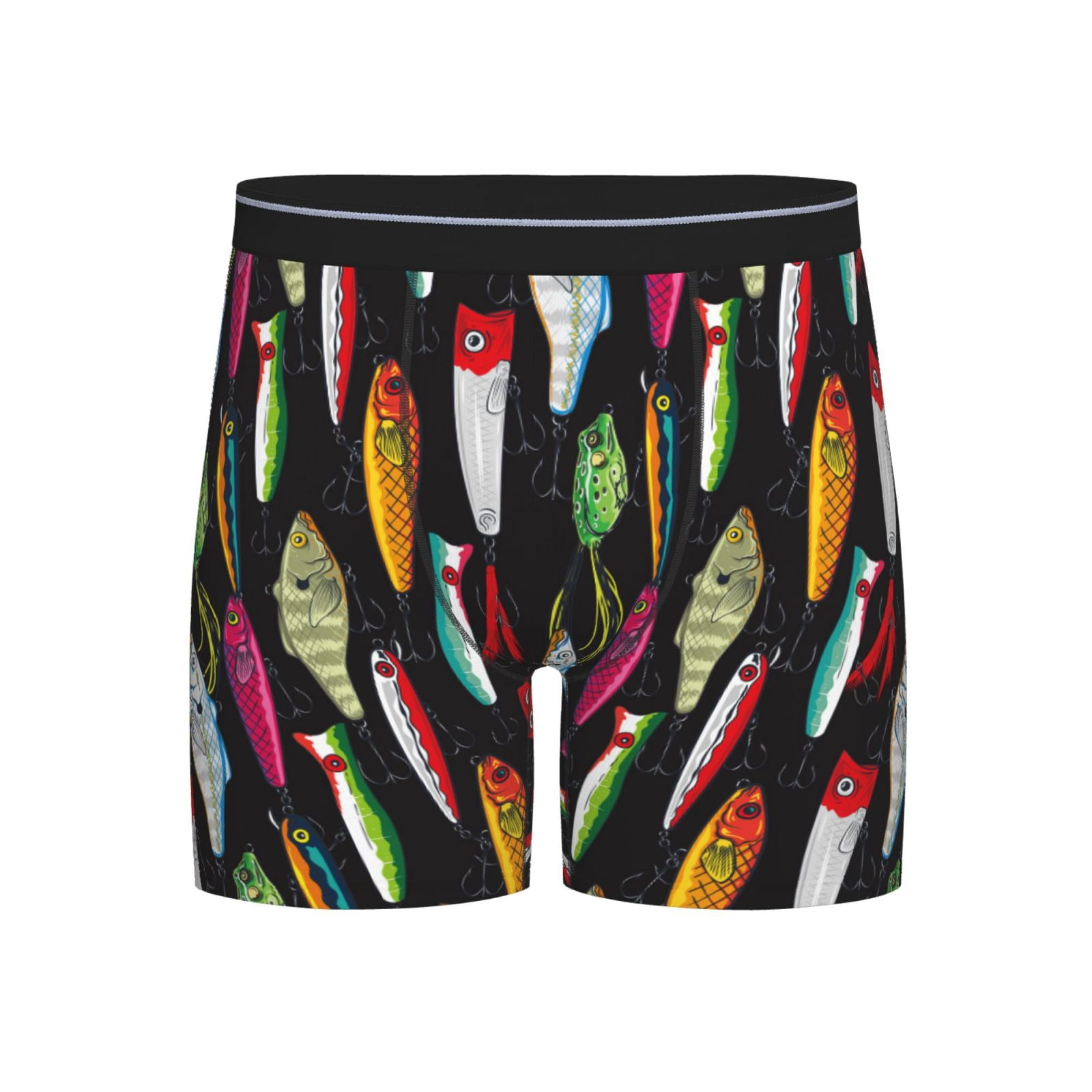 Cauagu Colorful Fishing Lures Print Men's Boxer Briefs, Funny & Cute ...