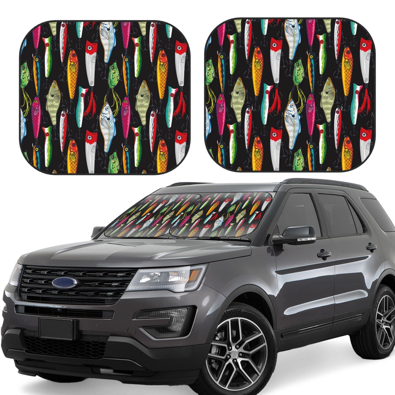 Cauagu Colorful Fishing Lures Cauagu {designName} Print Foldable Car ...