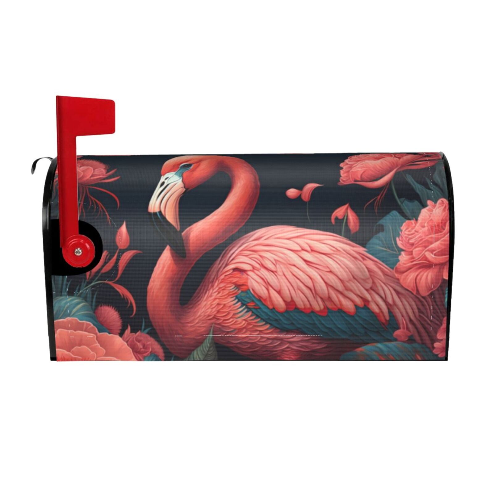 Cauagu Colorful Floral Flamingo Pattern Magnetic Mailbox Covers ...