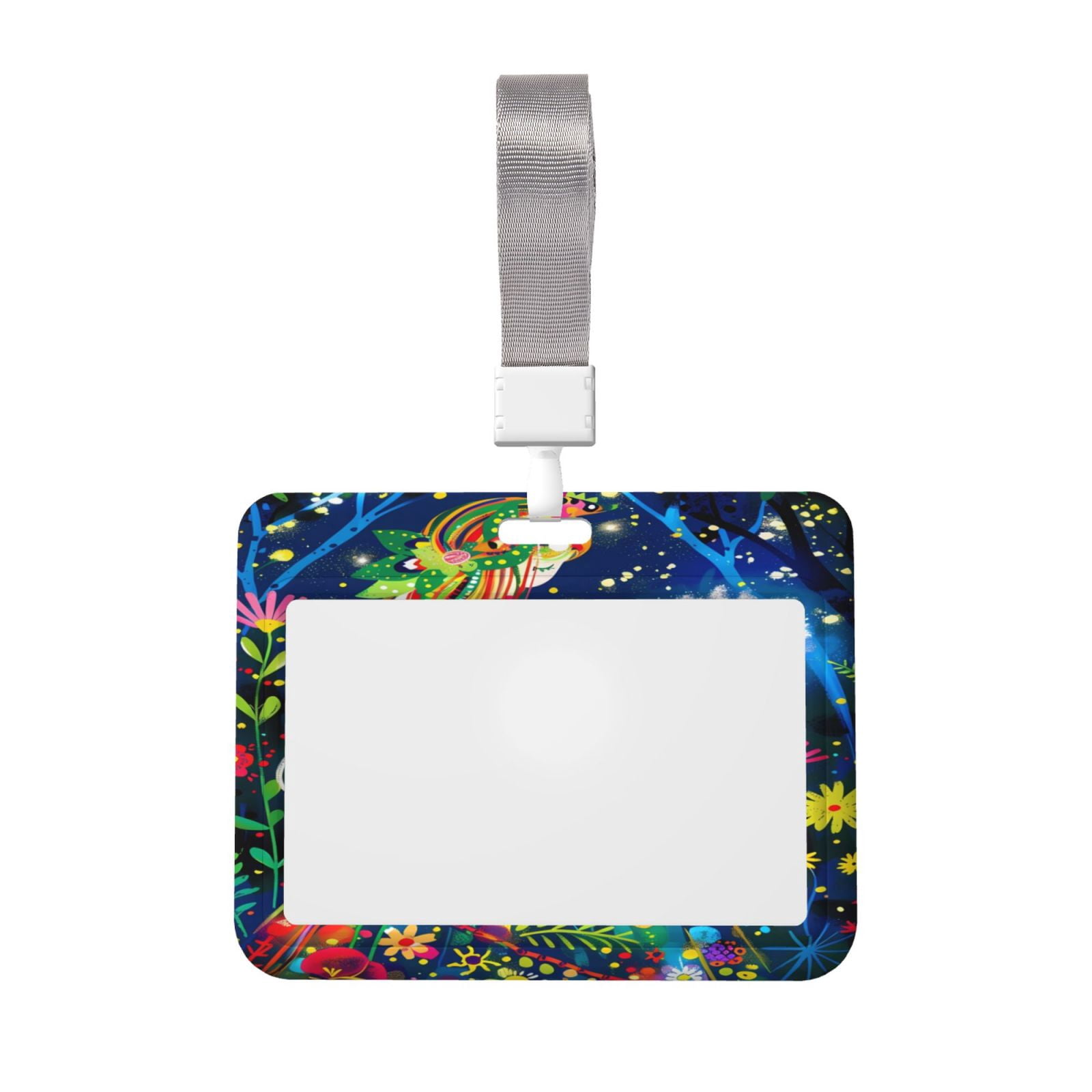 Cauagu Colorful Floral Forest Fairy for ID Badge Holder,Badge Holder ...