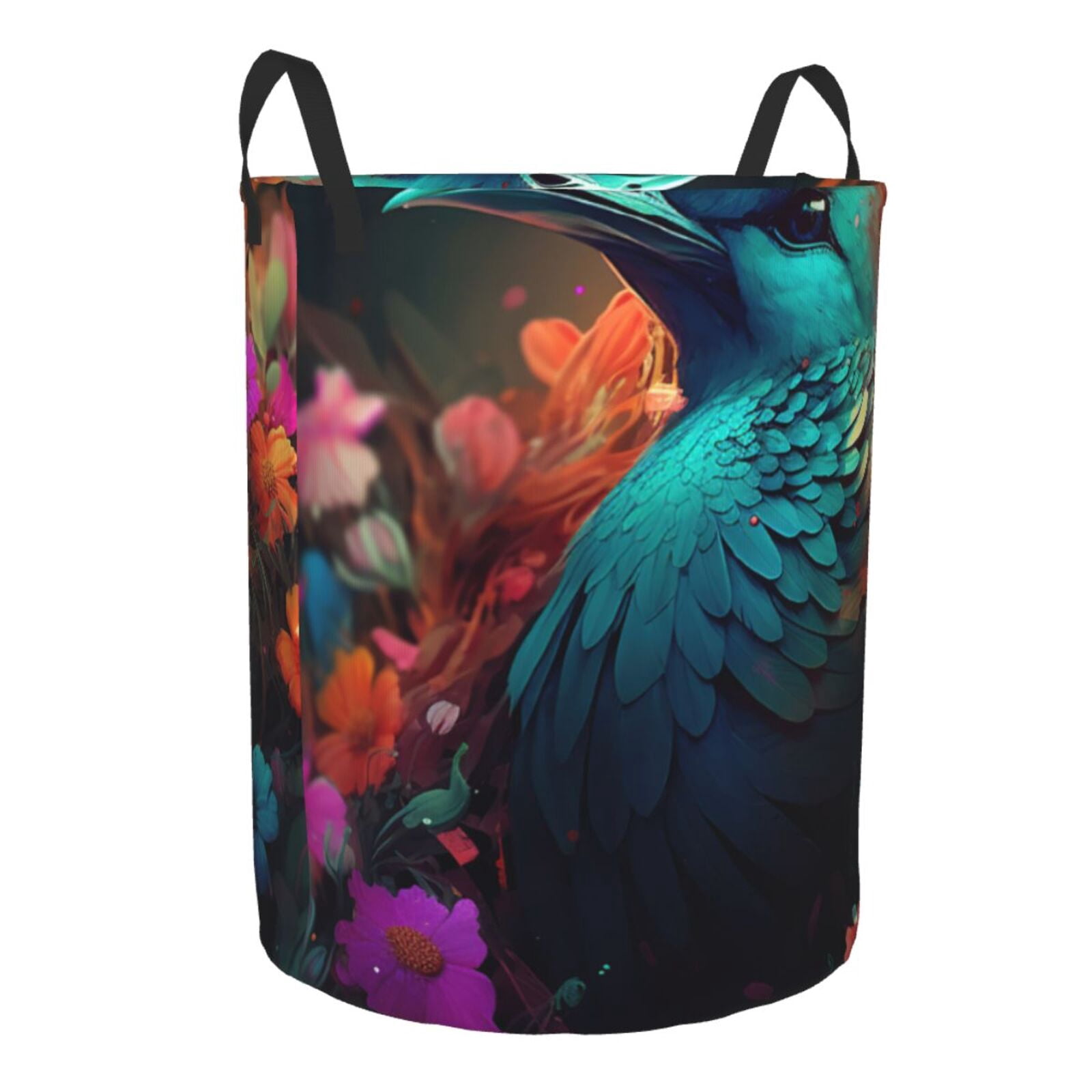 Cauagu Colorful Flower Bird for Laundry Basket,Collapsible Organizer ...