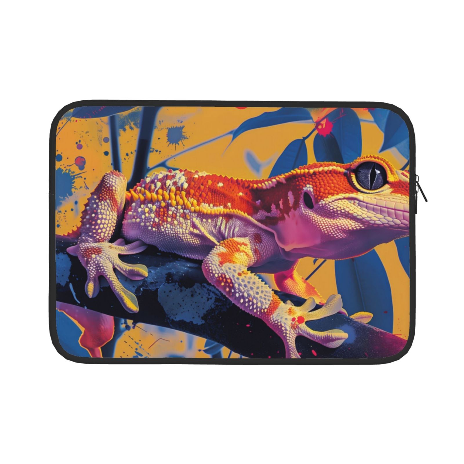 Cauagu Colorful Gecko Jungle Art Print Laptop Sleeve Case, Laptop Cover ...