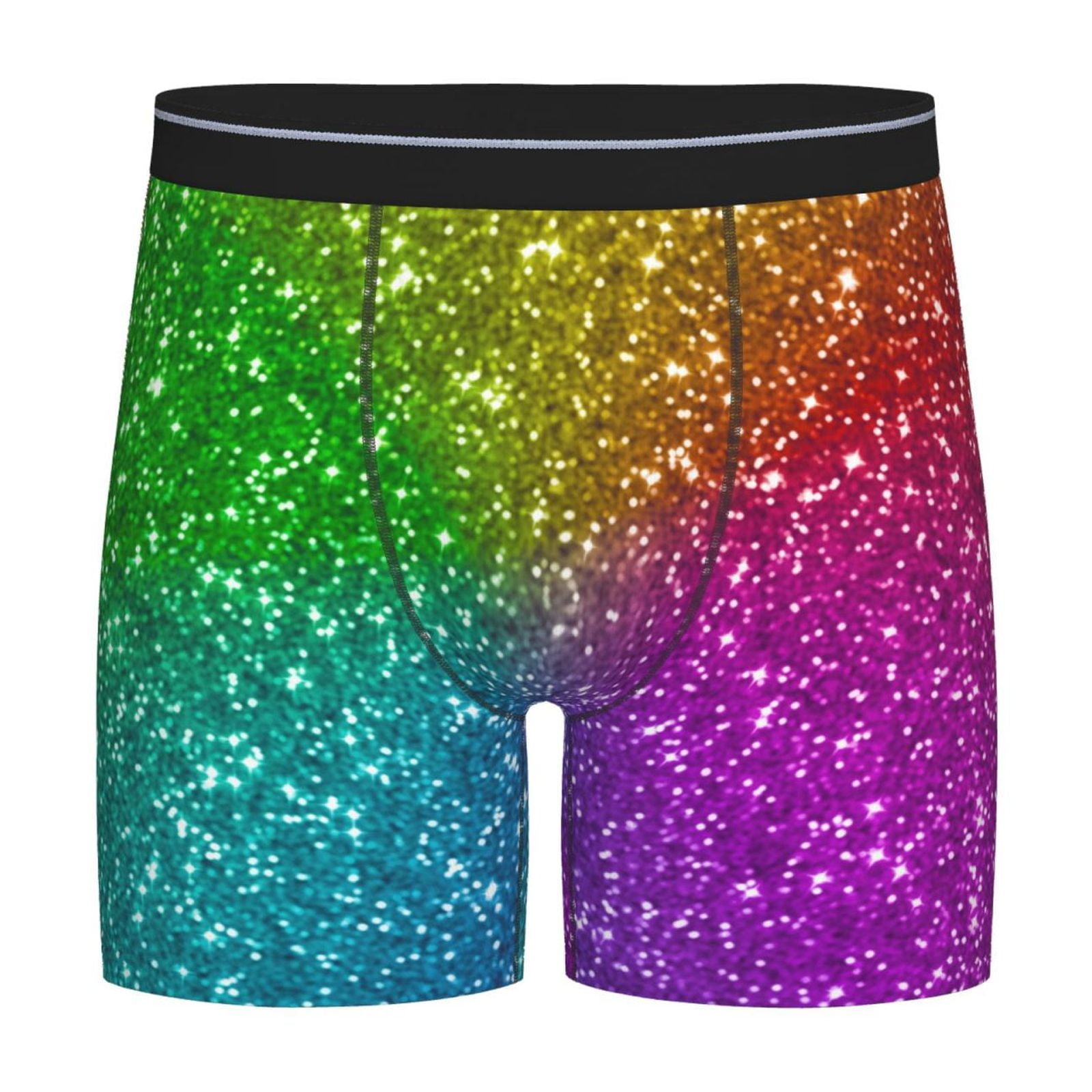 Cauagu Colorful Glitter Print Men's Boxer Briefs, Funny & Cute ...
