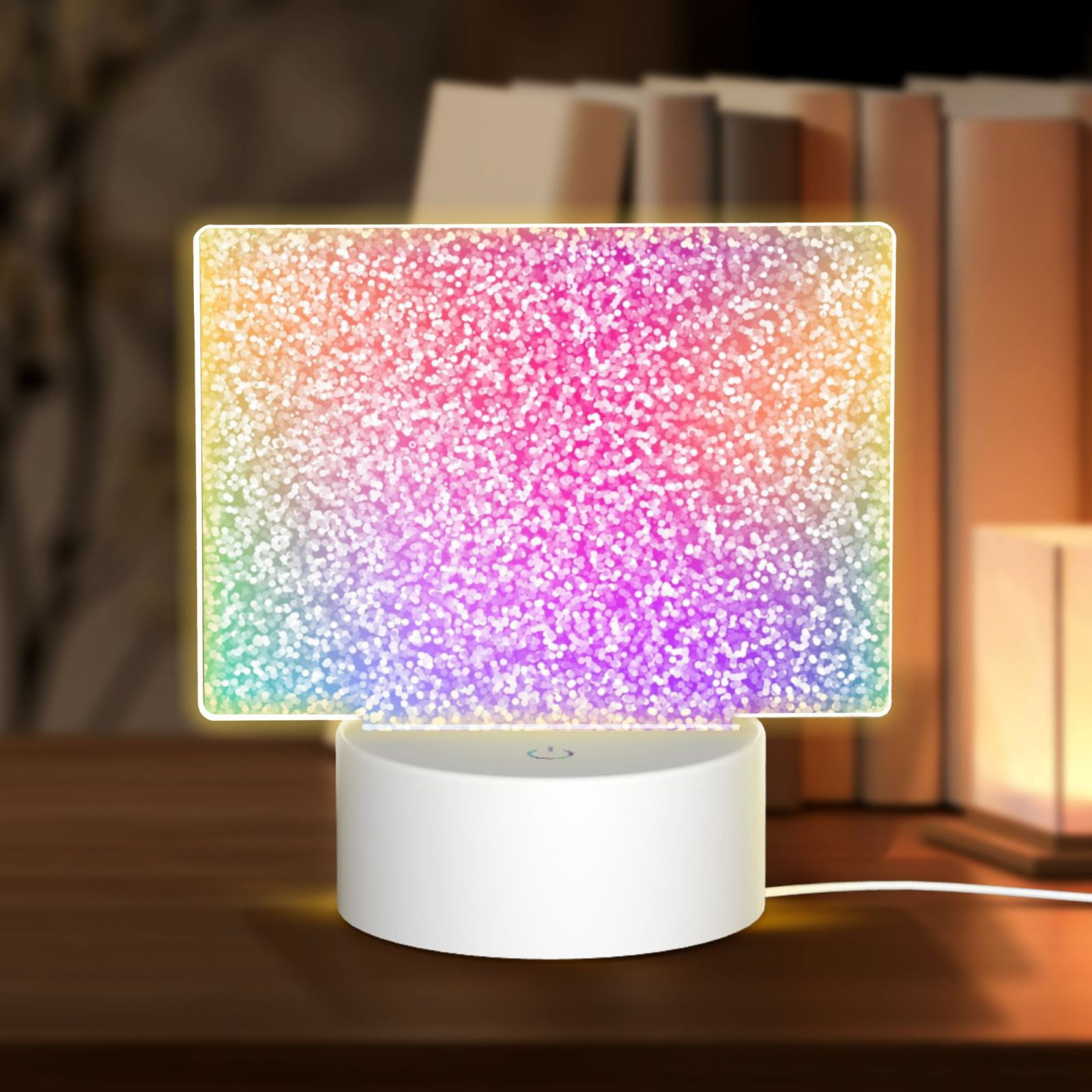 Cauagu Colorful Glitters for Rectangle Acrylic Night Light - Acrylic ...