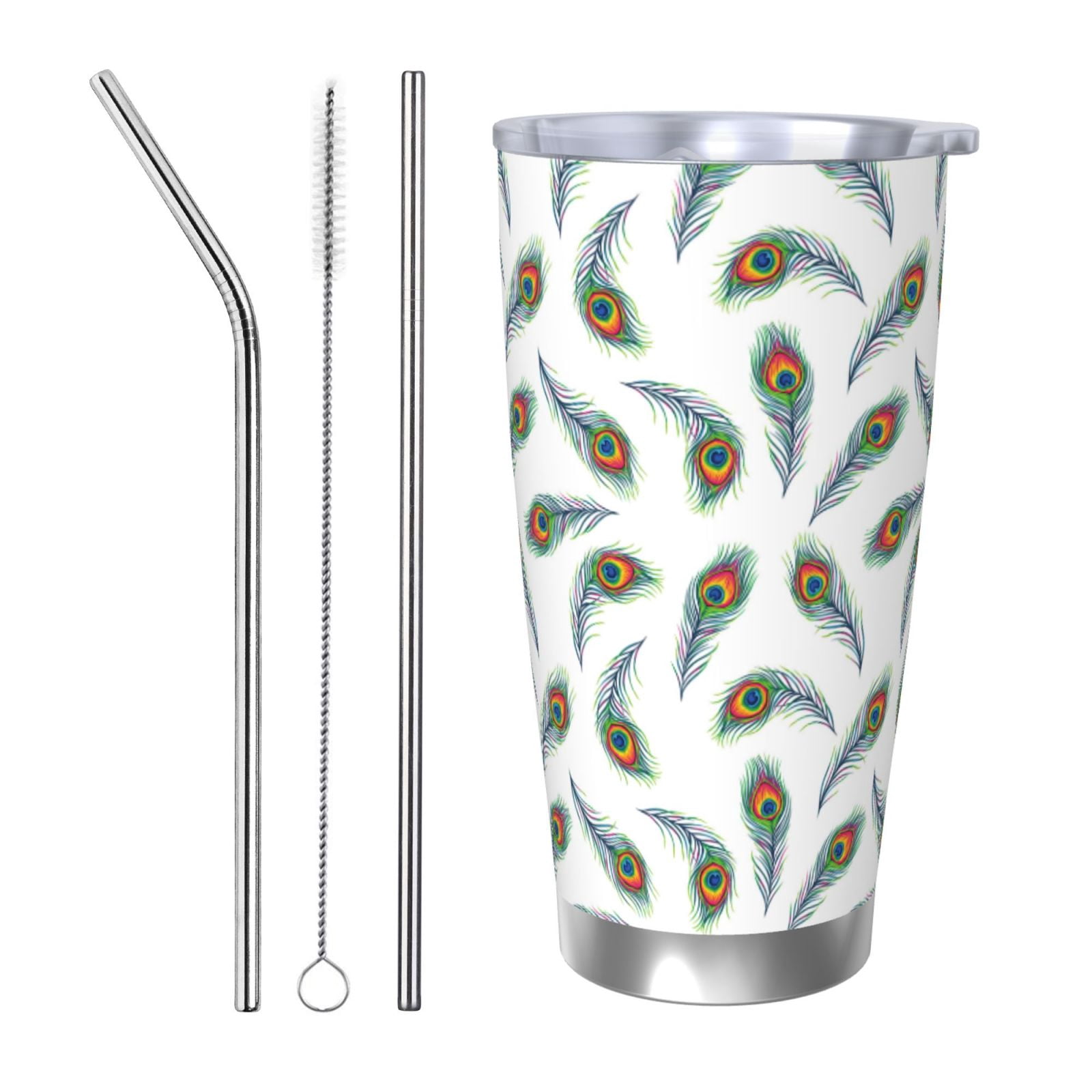 Cauagu Colorful Grass Pattern 20oz Tumbler,Stainless Steel Vacuum ...