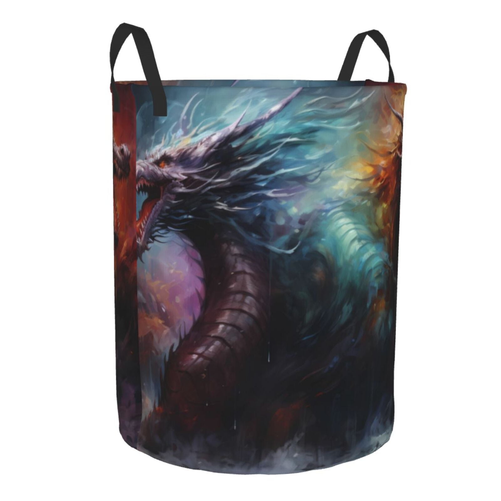 Cauagu Colorful Ink Style Dragon for Laundry Basket,Collapsible ...