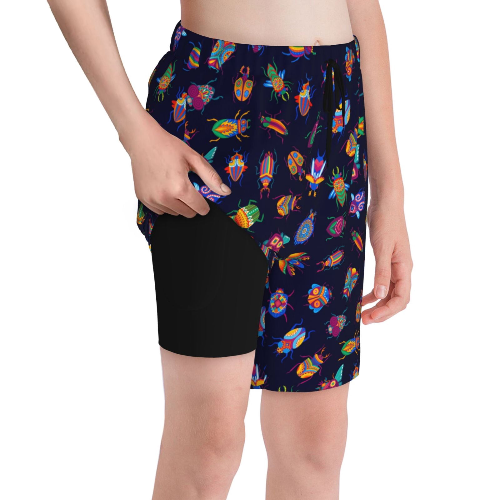 Cauagu Colorful Insects Print Swim Trunks for Men,Youth Boys Swim ...