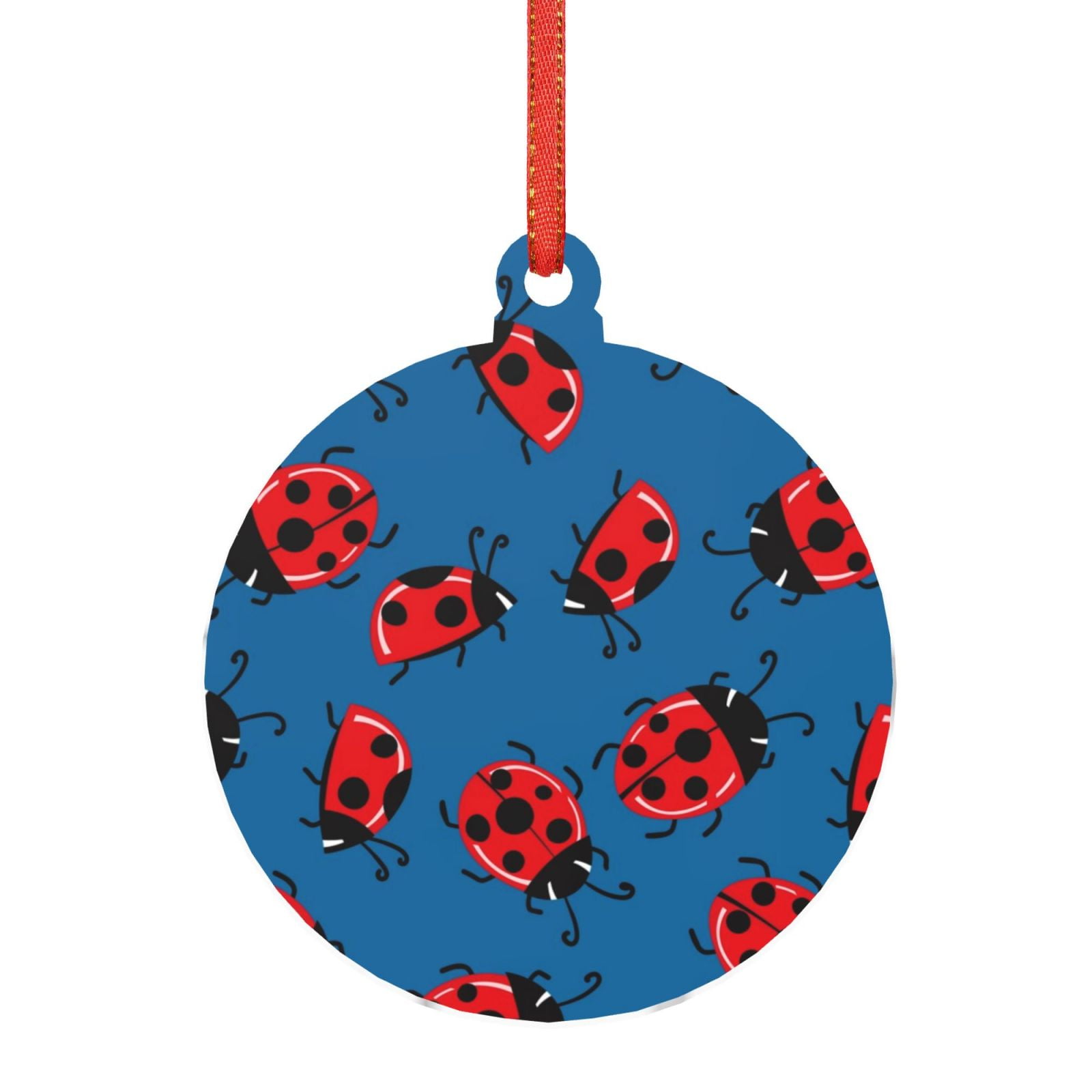 Cauagu Colorful Ladybird Pattern Acrylic Christmas Pendant,1-Pack ...