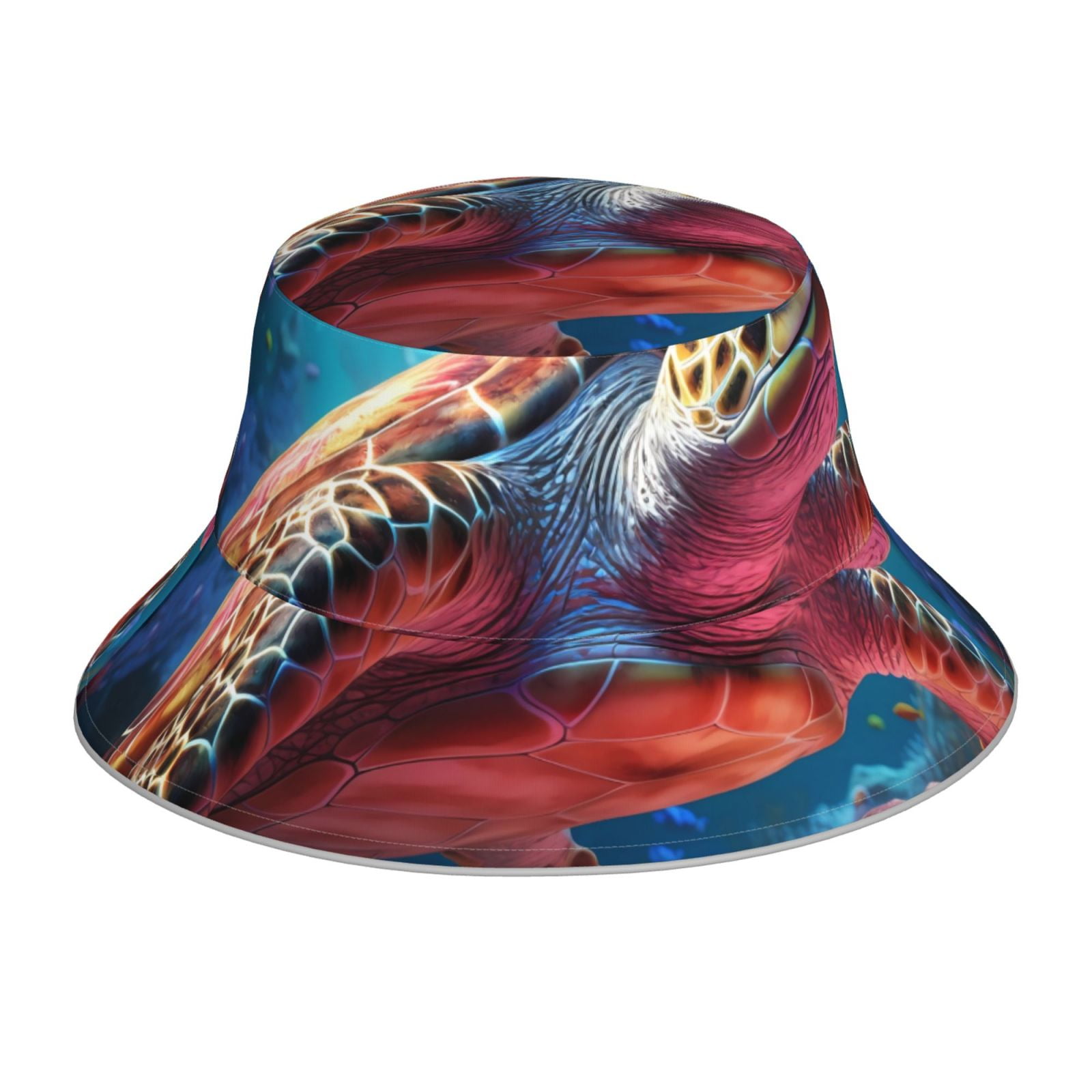 Cauagu Colorful Ocean Sea Turtle for Unisex Bucket Hat,Outdoor Summer ...