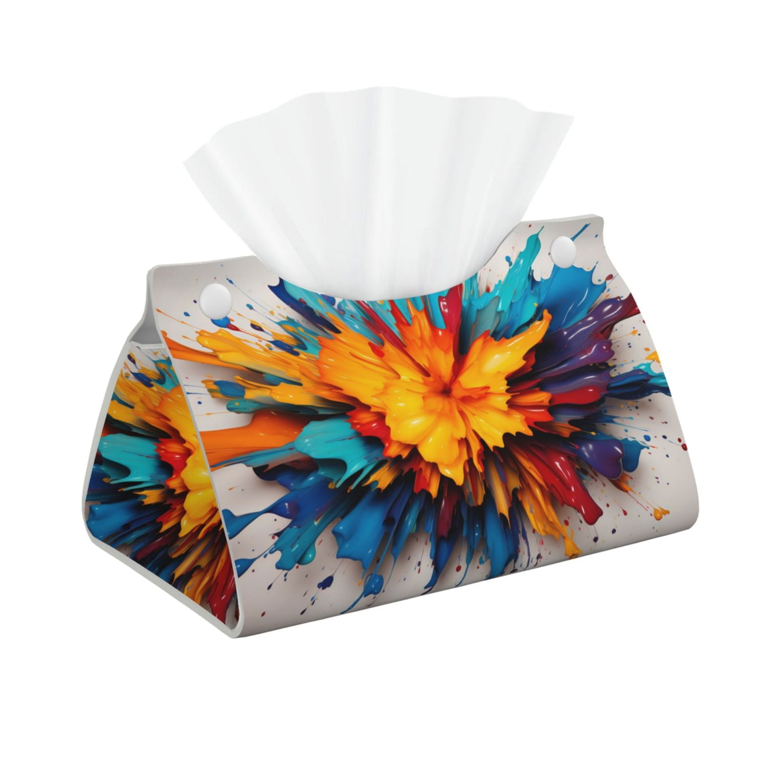 Cauagu Colorful Paint Print for Large Tissue Box Cover Rectangular–Plus ...